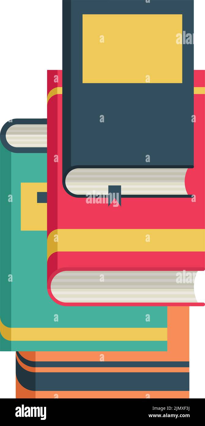 Book stack top view. Study symbol. Learning icon Stock Vector Image ...