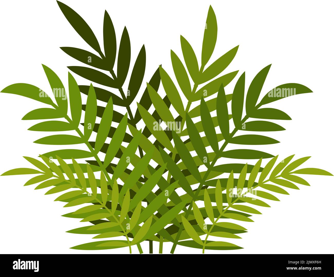 Cartoon bush. Jungle forest green foliage plant Stock Vector Image ...