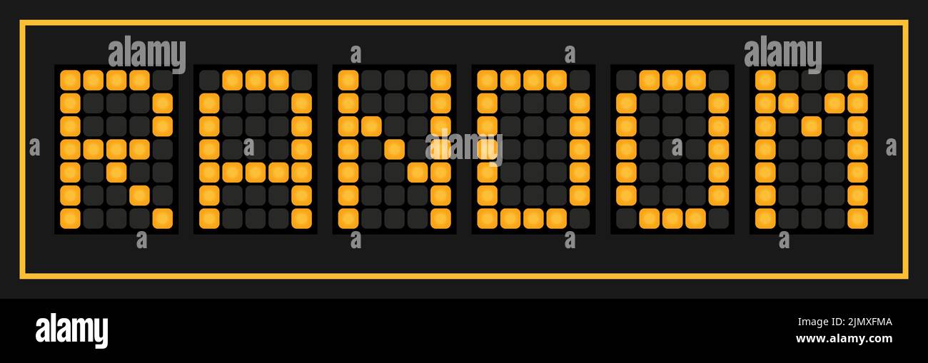 Orange color led in word random on black background Stock Vector Image ...