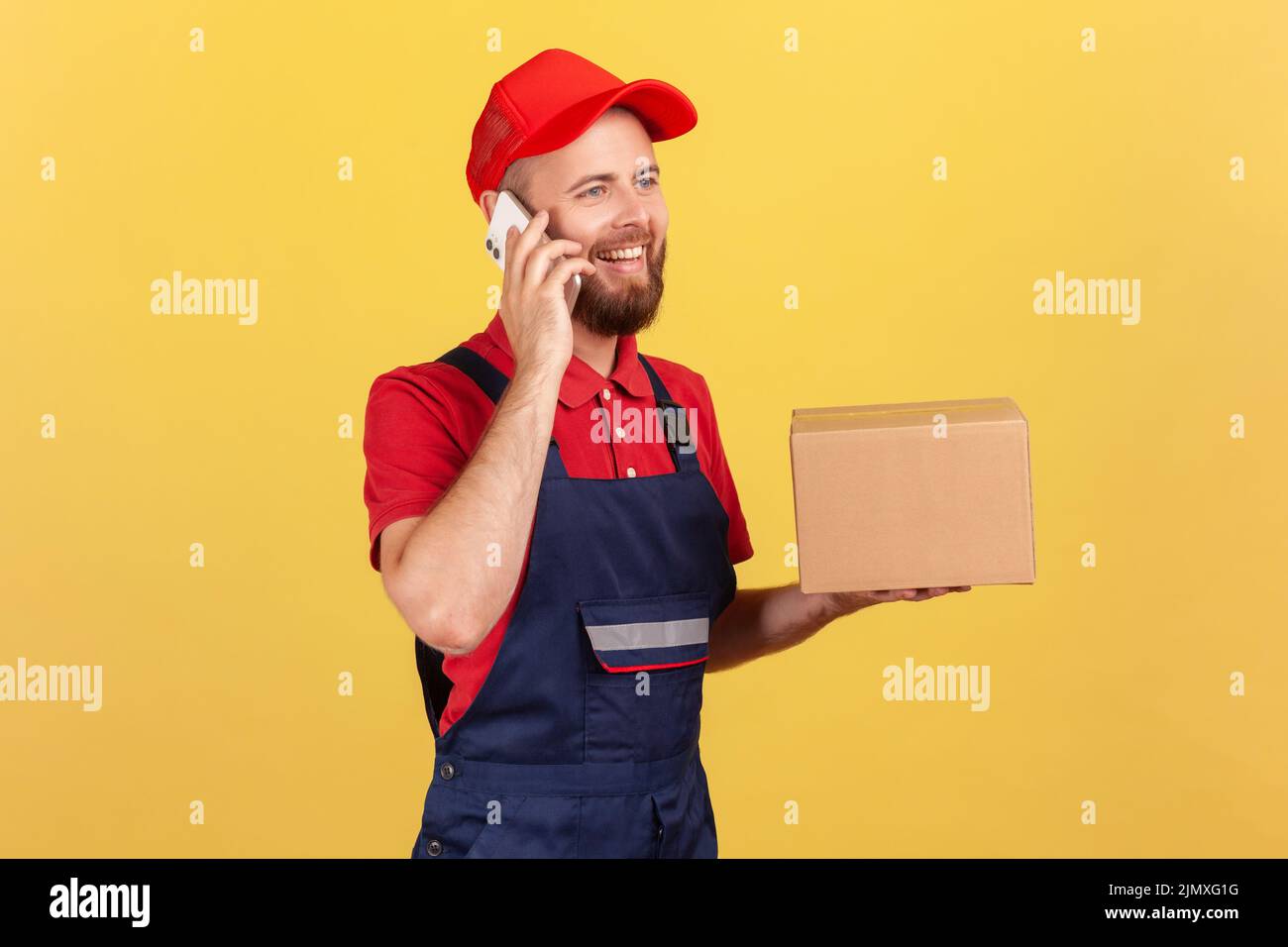 Portrait man talking client hi-res stock photography and images - Alamy