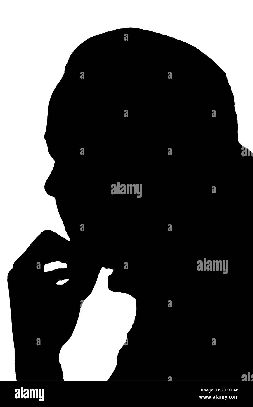 Profile woman face silhouette beauty hi-res stock photography and ...