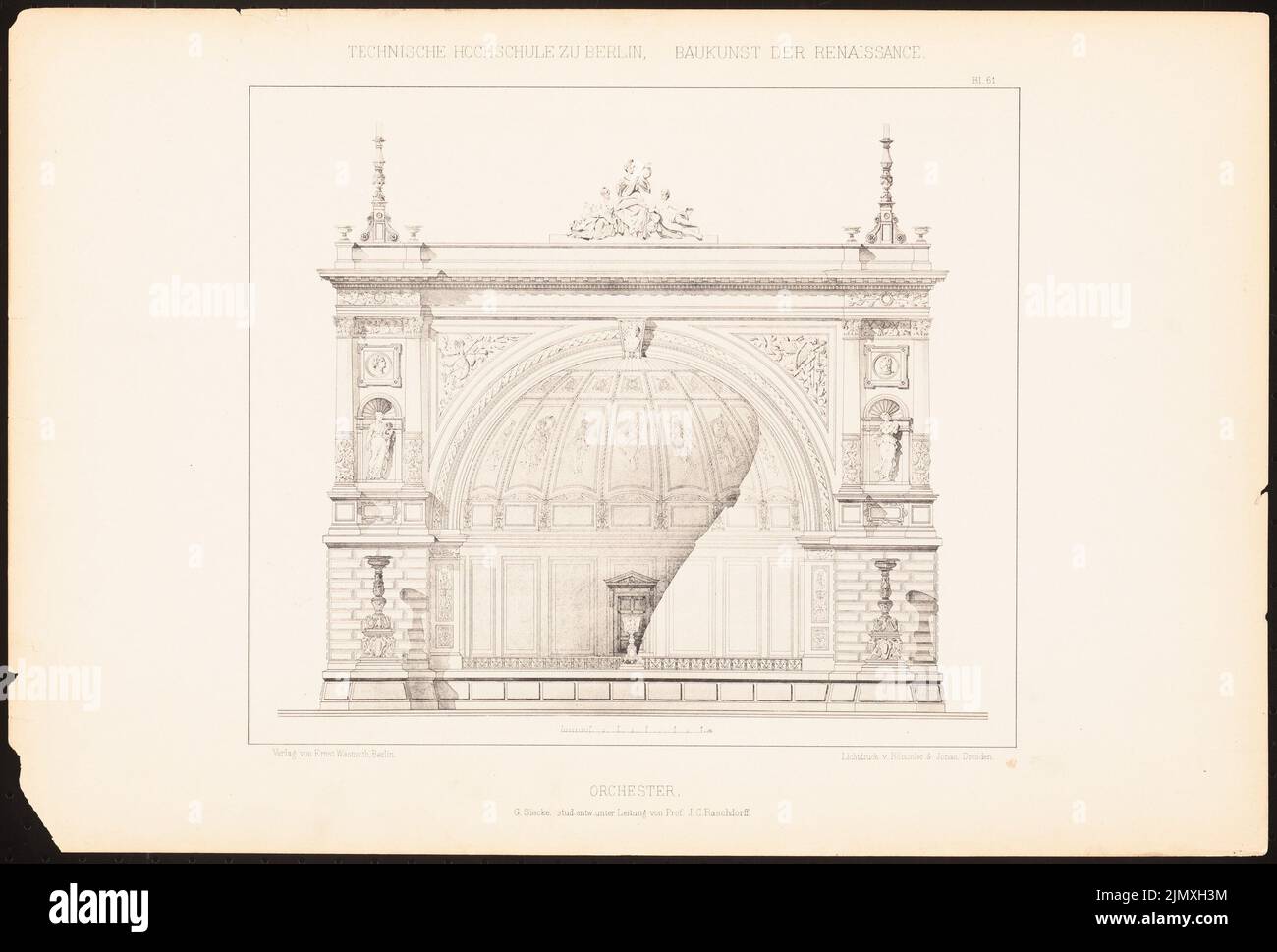 Siecke G., orchestra. (From: J.C. Raschdorff, architecture of the ...