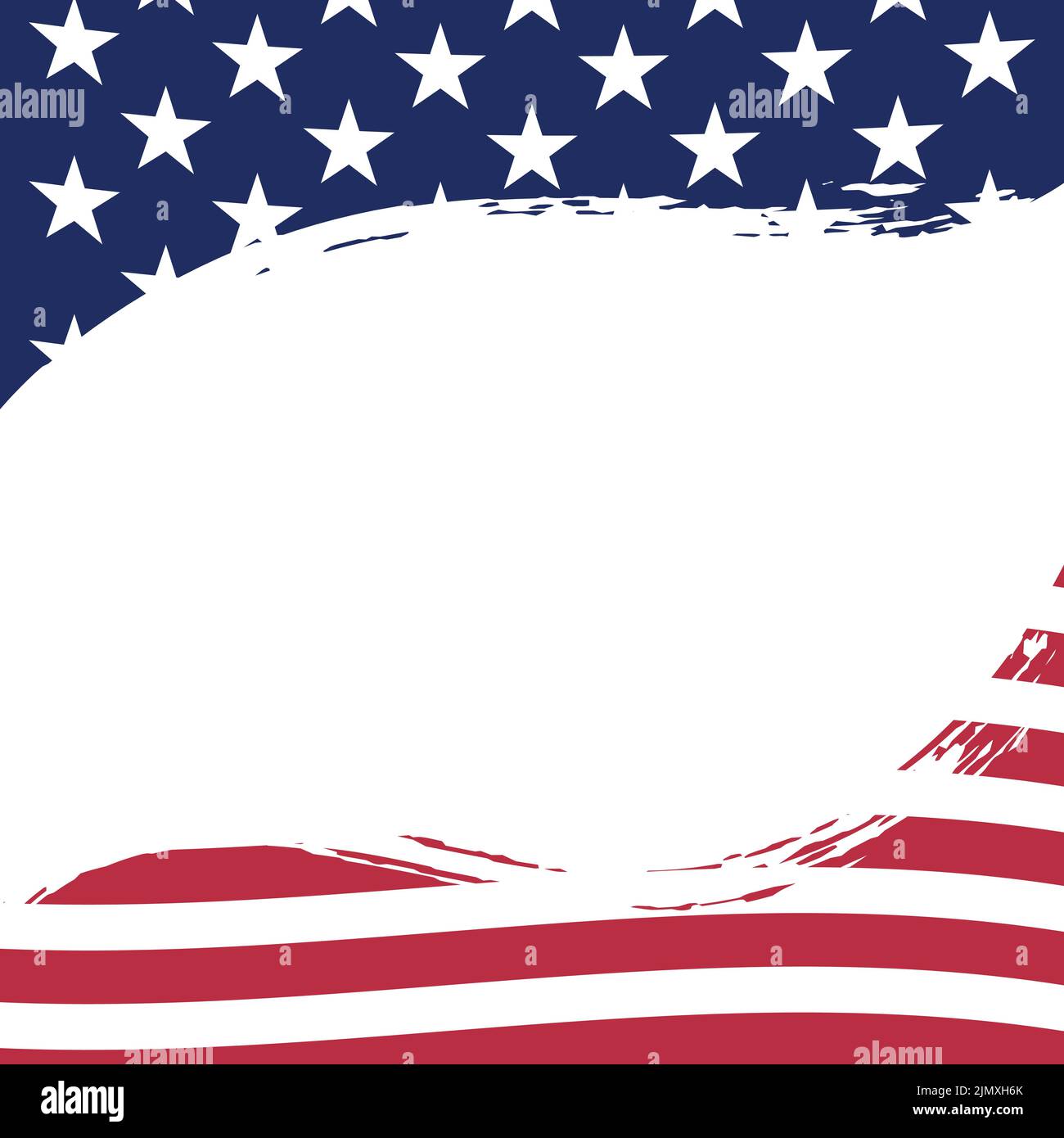 American Flag Border Frame Background Vector Illustration Stock Vector ...