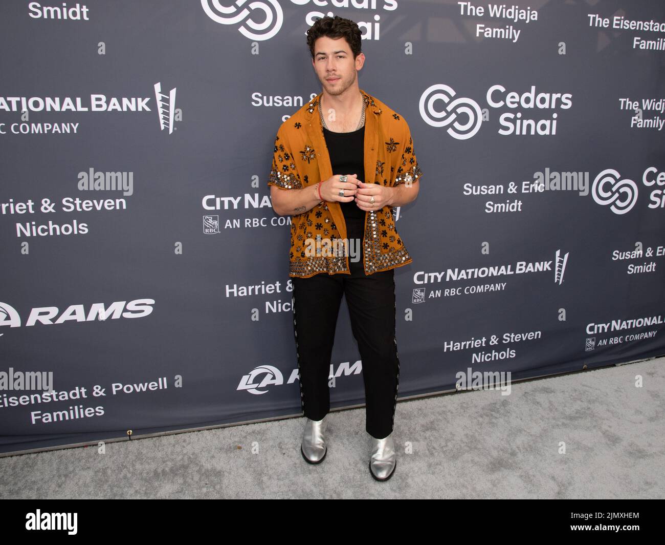 04 August 2022 - Los Angeles, California - Nick Jonas. Cedars-Sinai ...