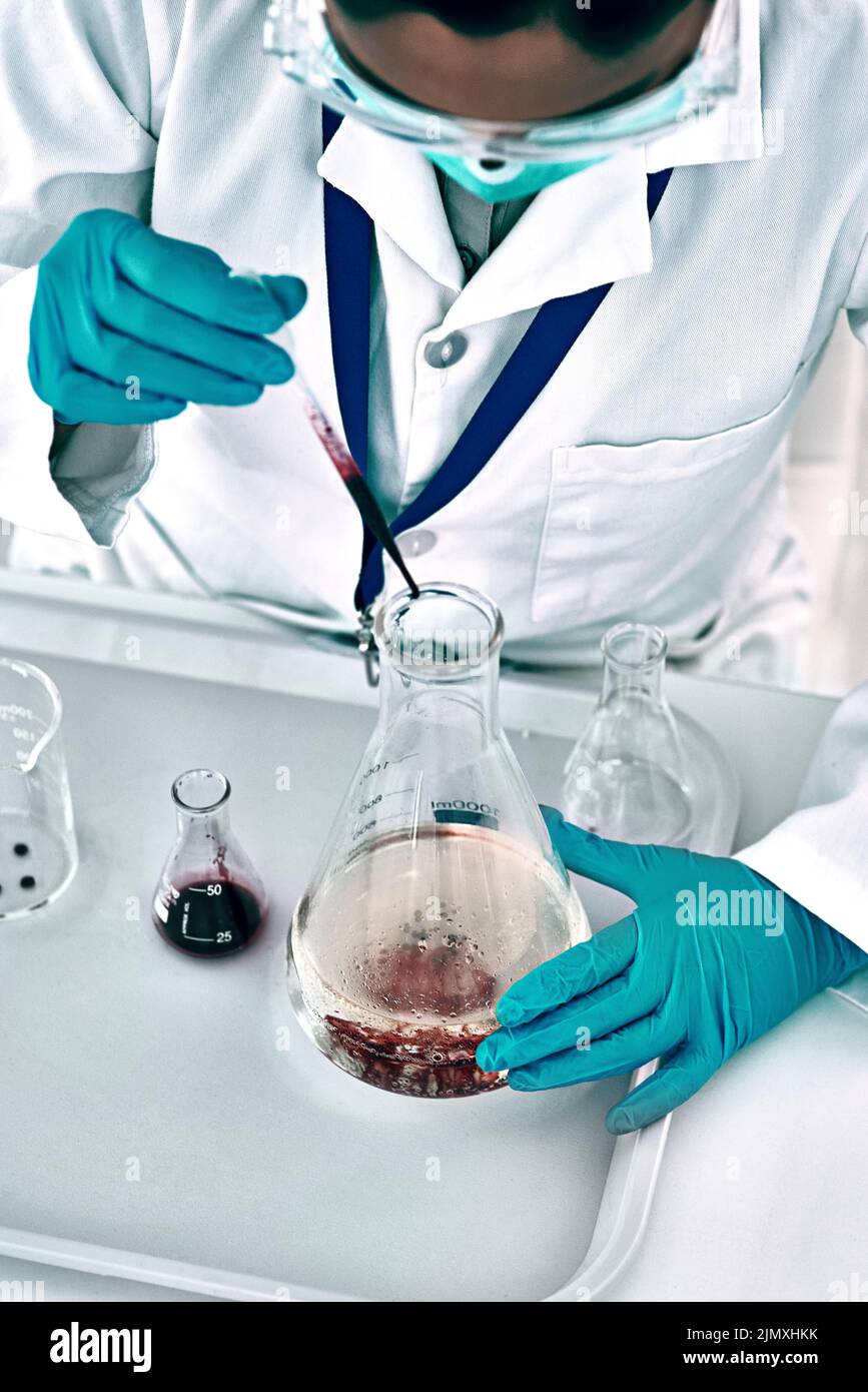 One more drop will do... High angle shot of an unrecognizable female ...