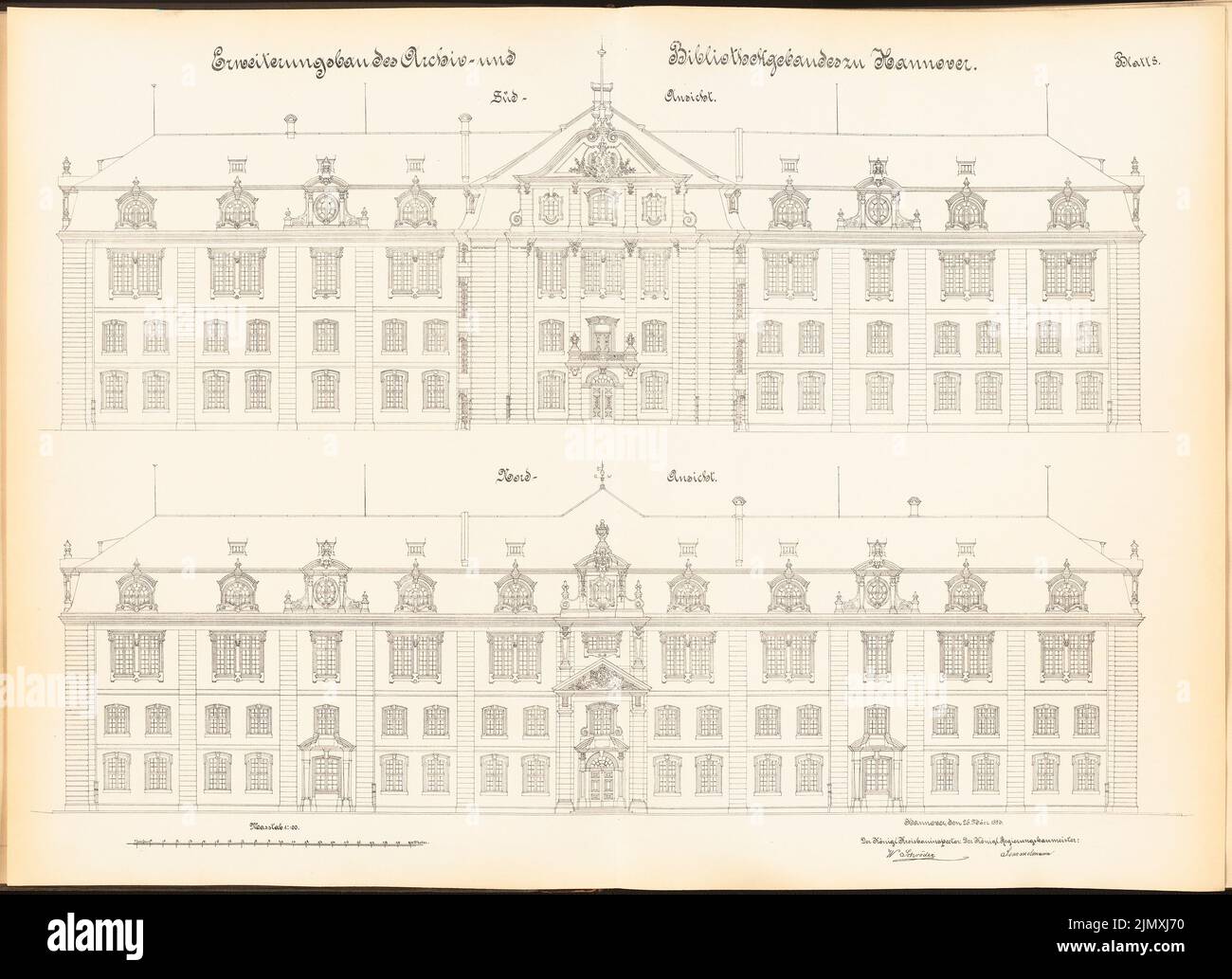 Unknown architect, archive and library building in Hanover (1893-1894 ...