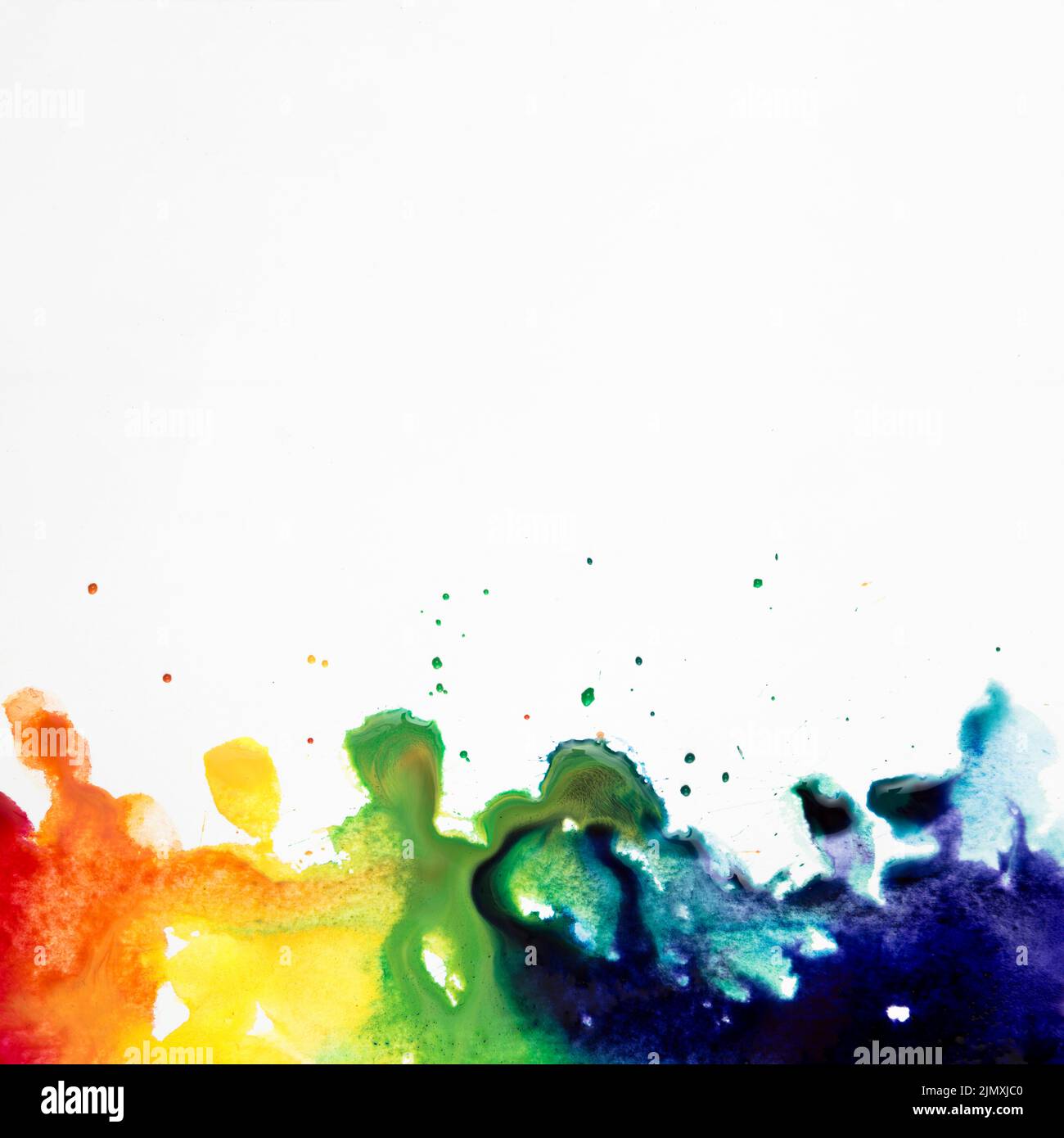Watercolor brush strokes with rainbow colors Stock Photo - Alamy