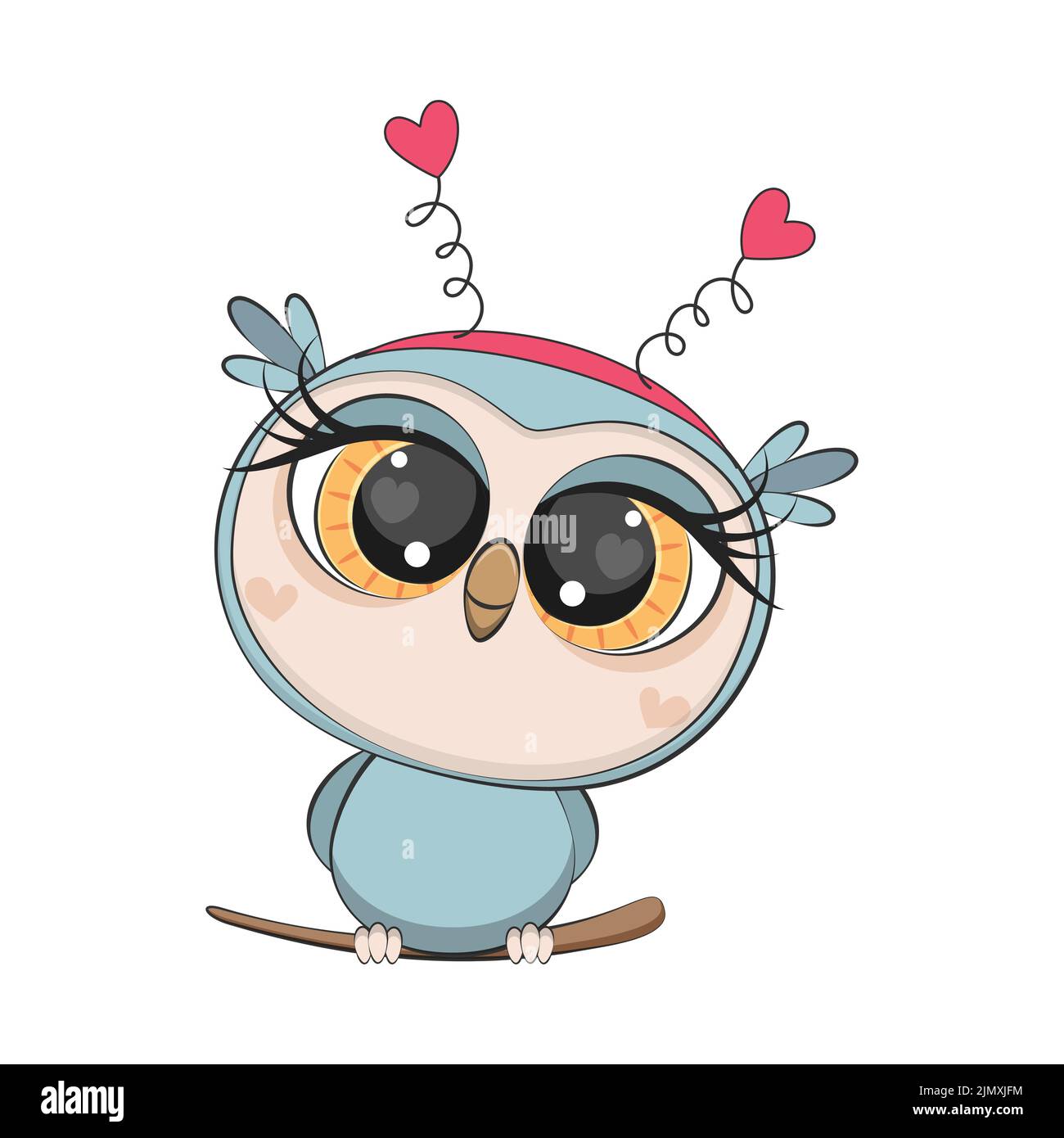 Cute cartoon owl. Funny birds Stock Vector Image & Art - Alamy