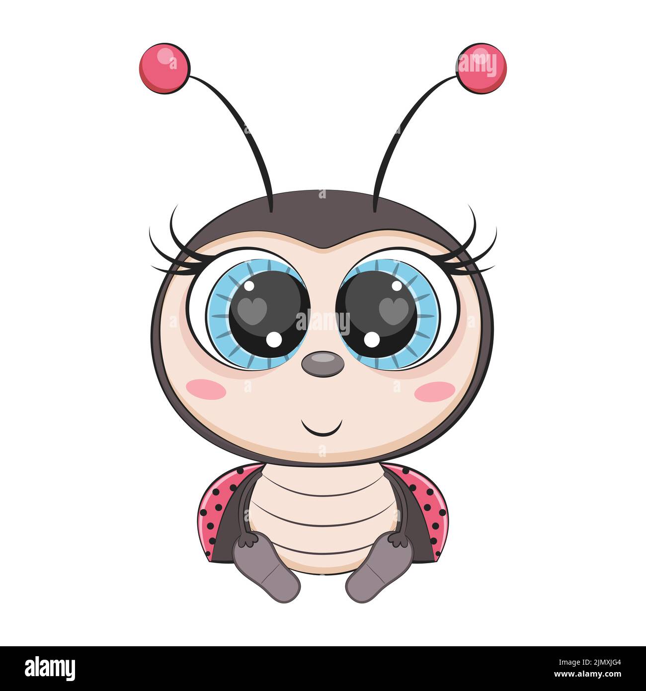 Cute cartoon ladybug, ladybird. Incect Stock Vector Image & Art - Alamy