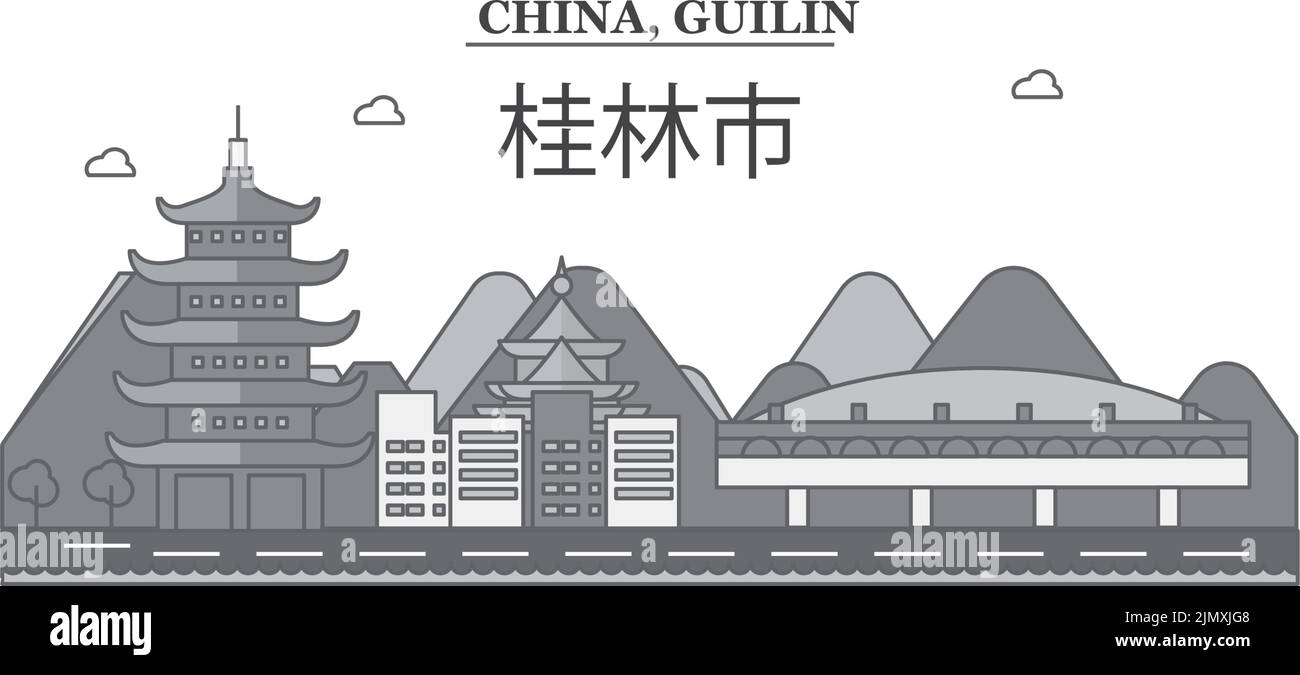 Guilin city view Stock Vector Images - Alamy