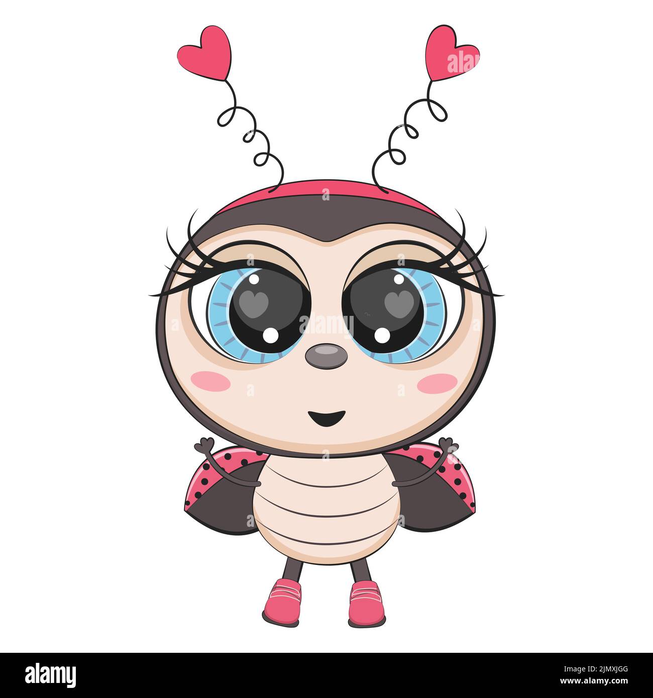Cute cartoon ladybug, ladybird. Incect Stock Vector Image & Art - Alamy