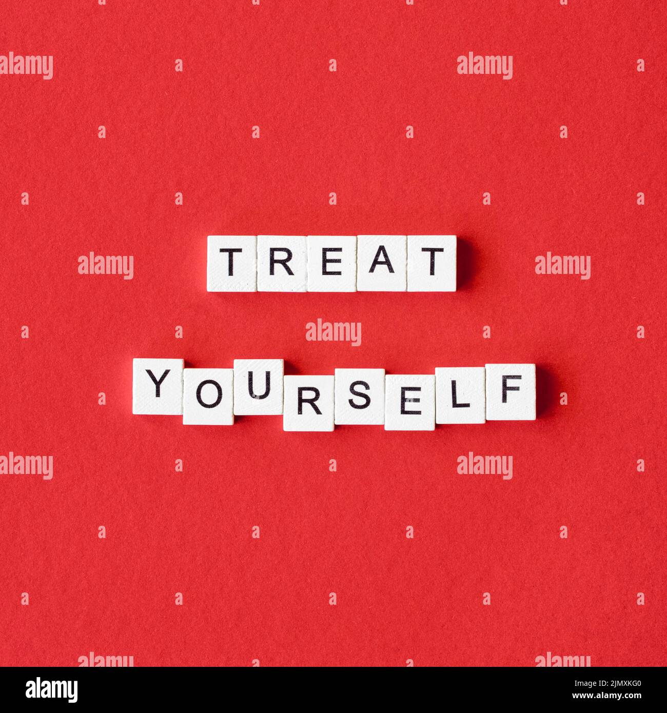 Top view letter cubes red background Stock Photo - Alamy