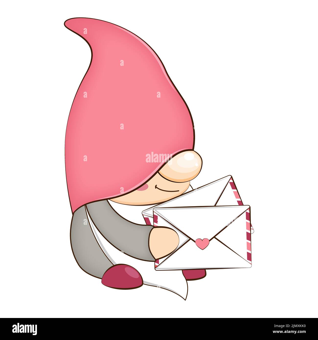 Envelope heart happy valentines Stock Vector Images - Alamy