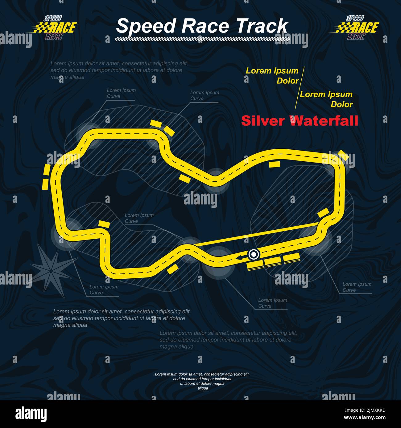 Blue and yellow race track background Stock Vector Image & Art - Alamy