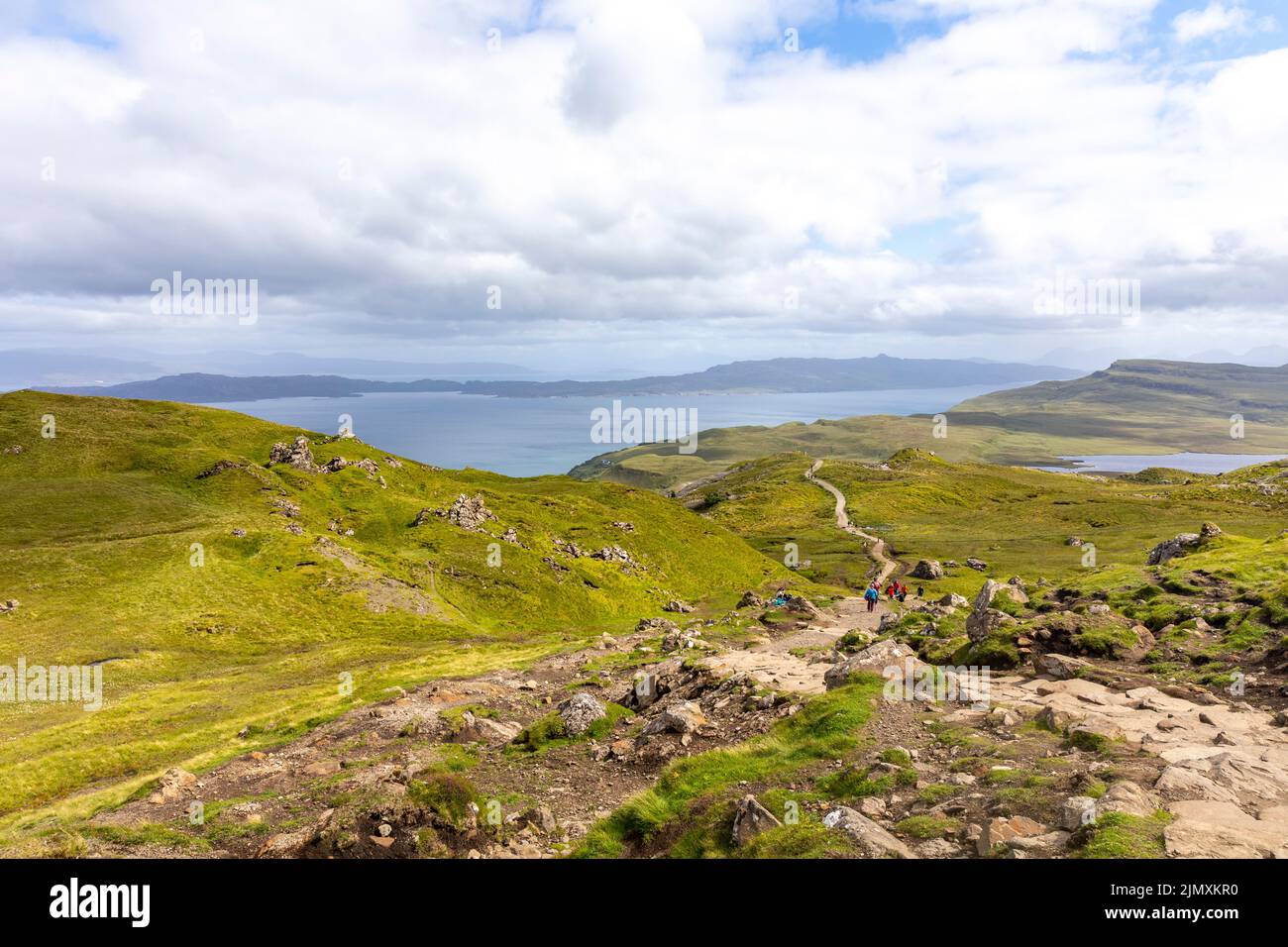 Old Man of Storr Isle of Skye people hiking up to the Old Man on a ...