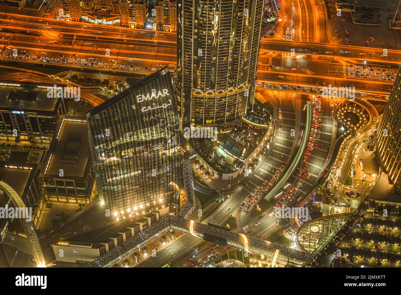 Dubai night view seen from the observation deck of Burj Khalifa Stock Photo - Alamy
