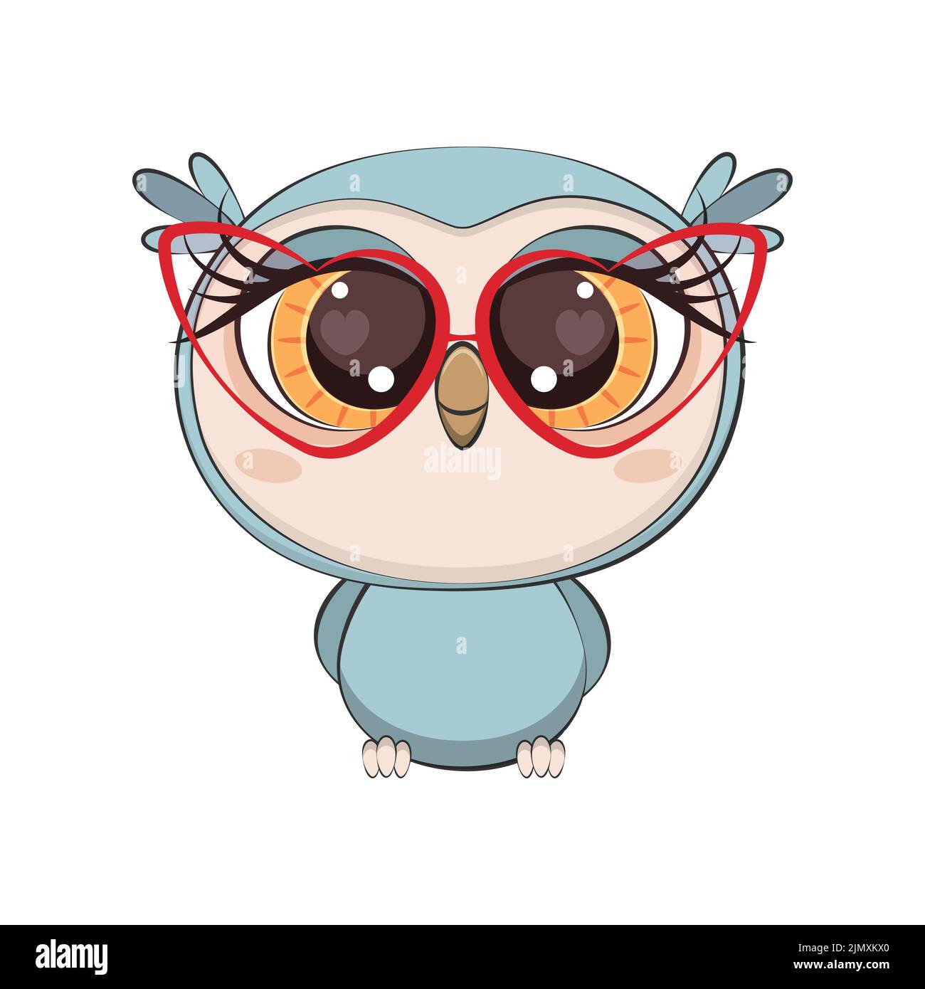 Cute Cartoon Owl Funny Birds Stock Vector Image And Art Alamy