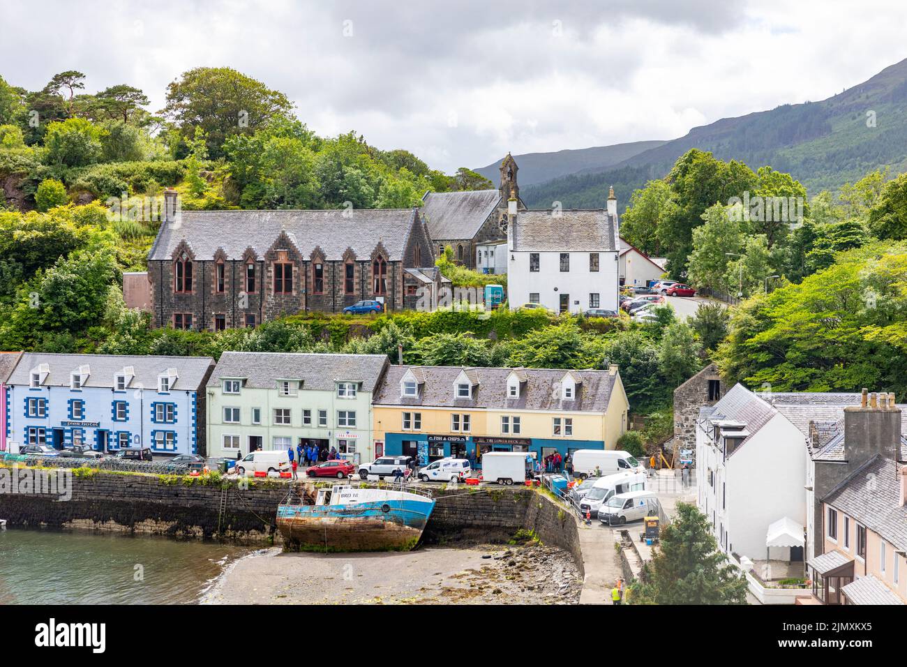 Isle of Skye Scotland, Portree village town the capital of Isle of Skye ... Isle of Skye Scotland, Portree village town the capital of Isle of Skye ...