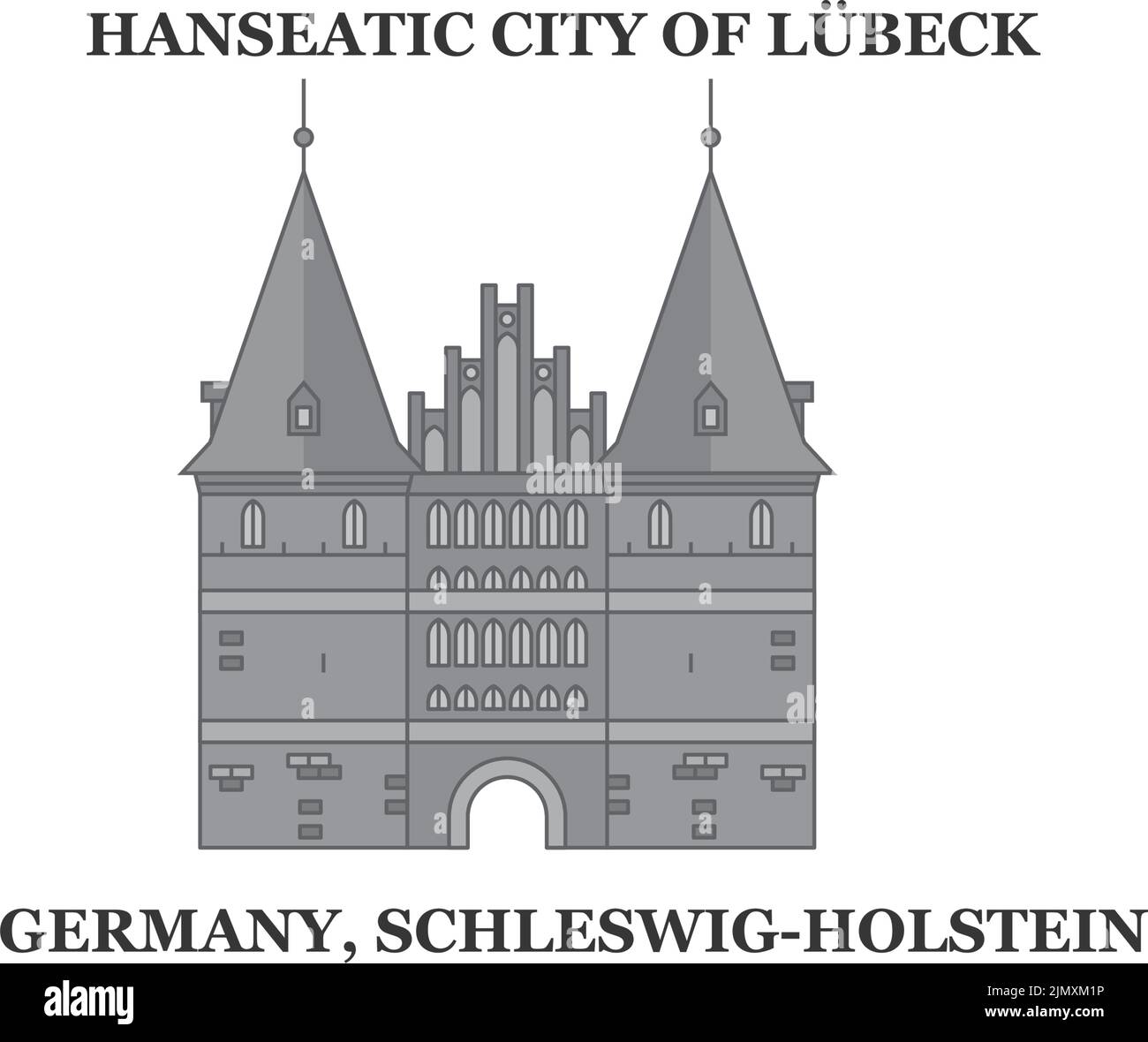 Luebeck old map Stock Vector Images - Alamy
