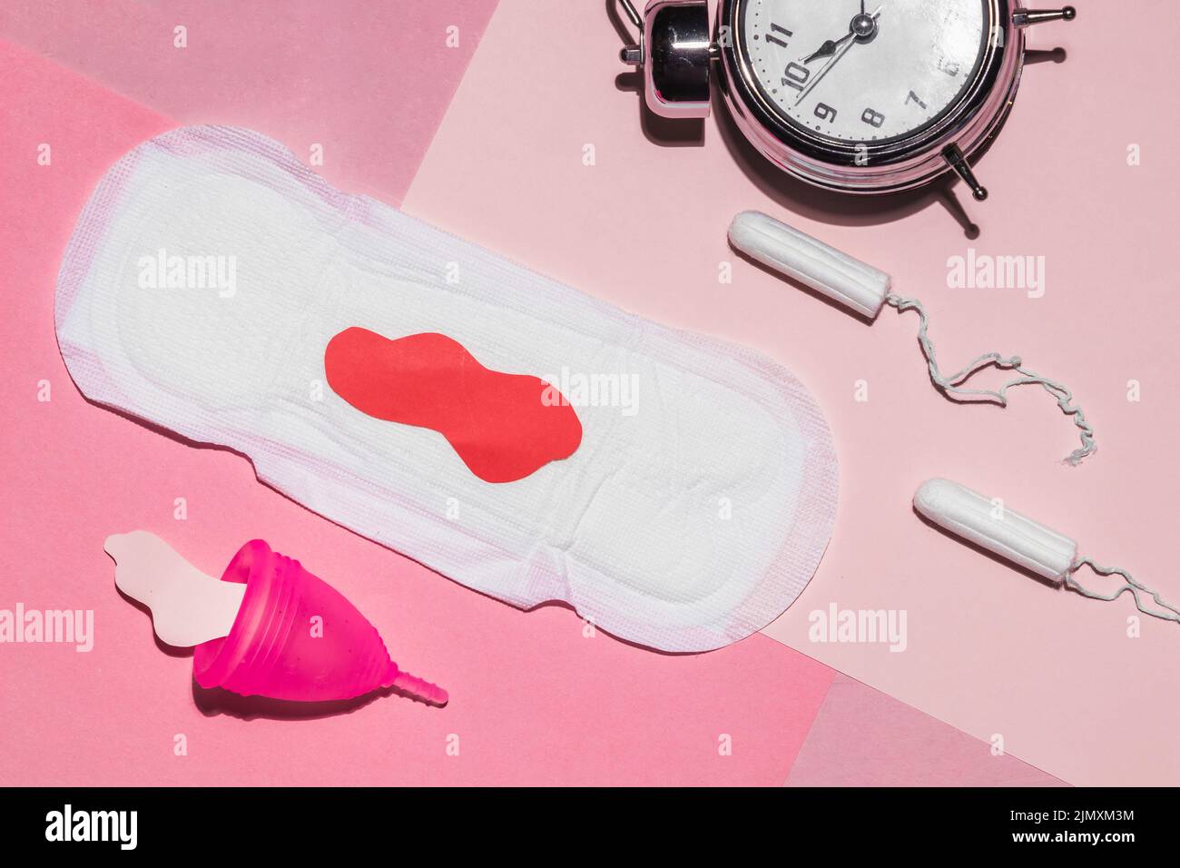 Top view period related things Stock Photo - Alamy