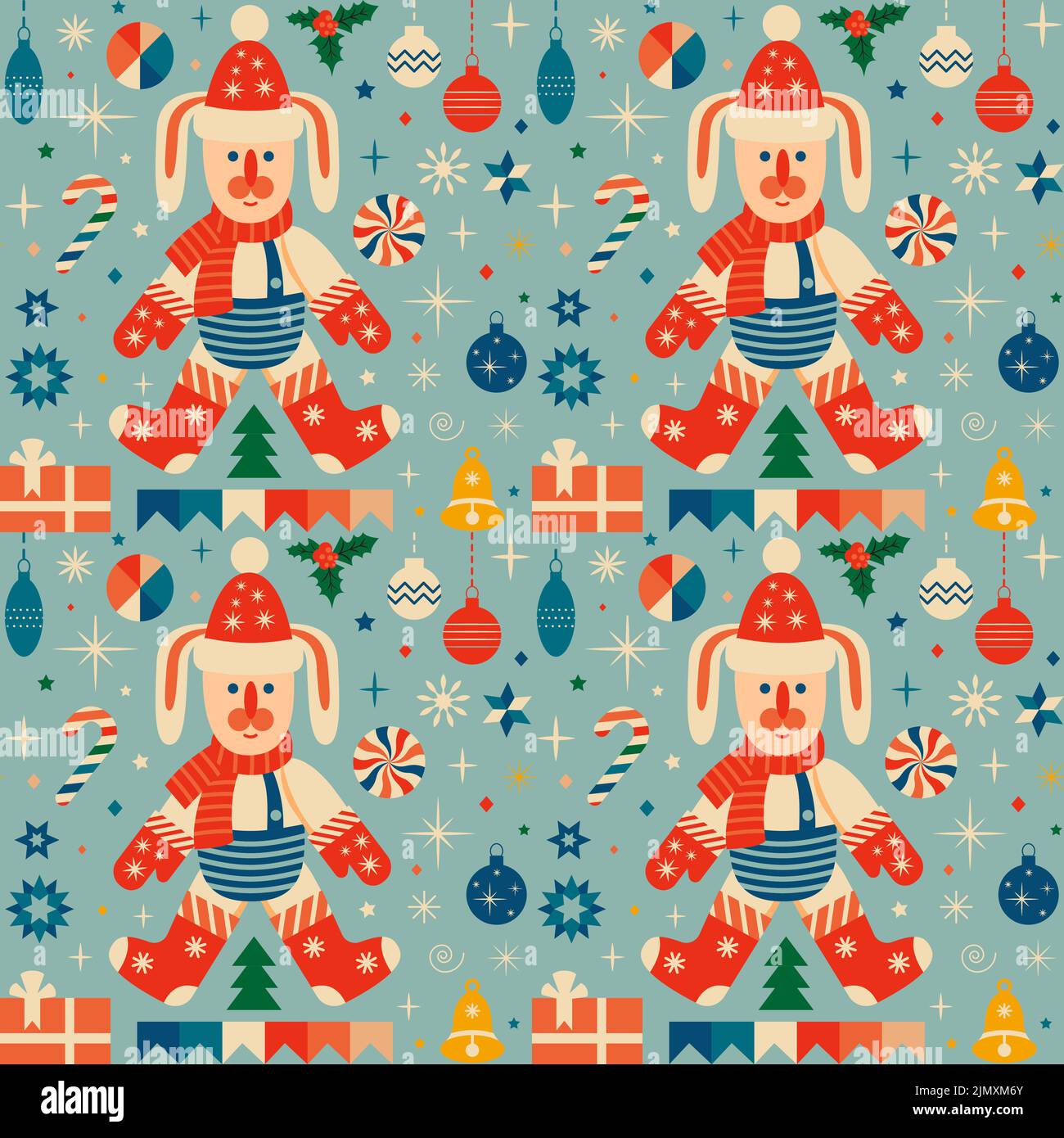 1970's christmas decorations Stock Vector Images - Alamy