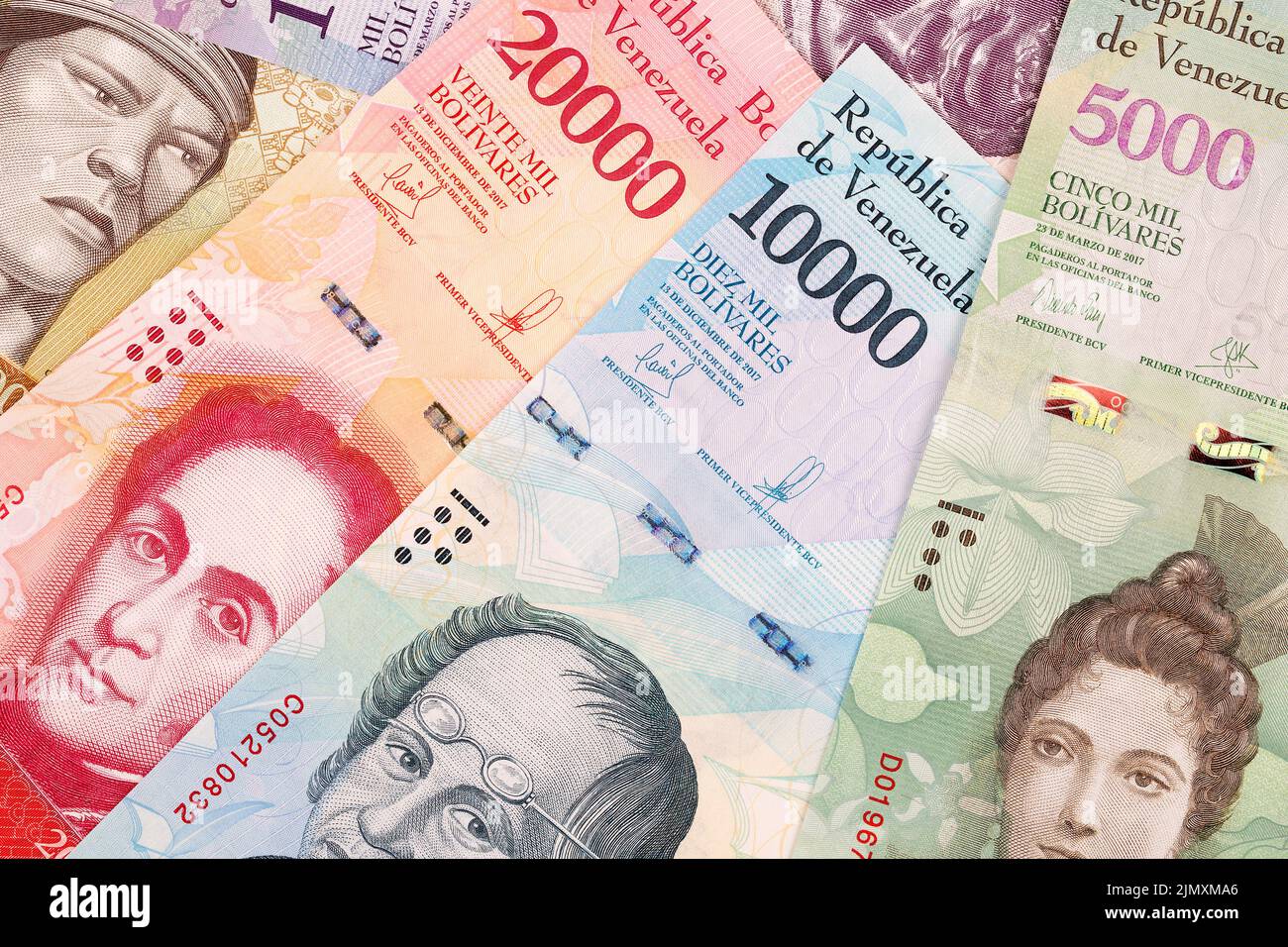 Venezuelan Bolivares, a business background with money from Venezuela ...
