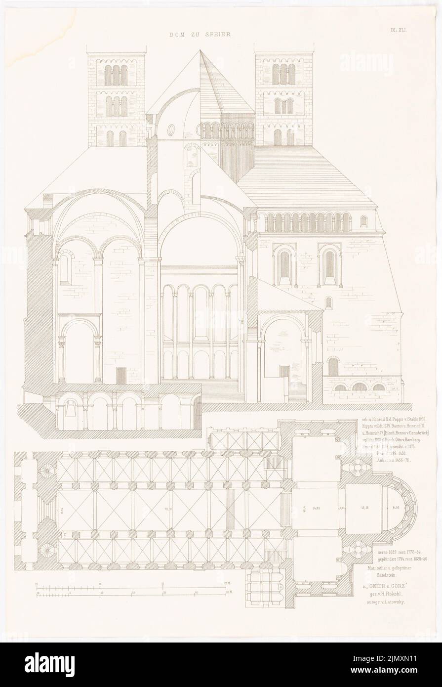 N.N., Cathedral of Speyer. (From: Altchristl. U. Roman. Building, ed. V ...