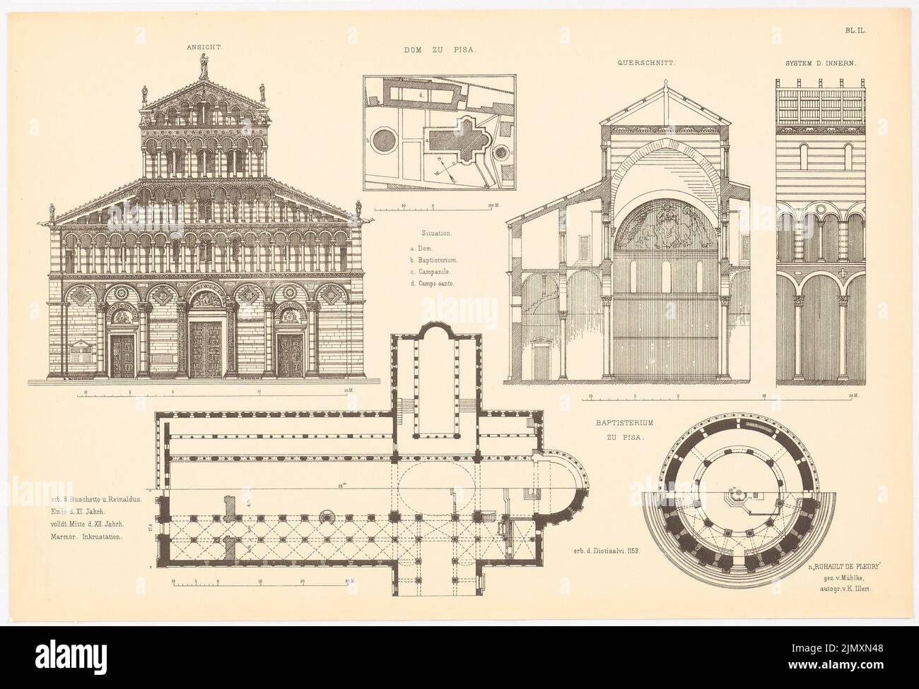 N.N., Cathedral and Baptistery, Pisa. (From: Altchristl. U. Roman ...