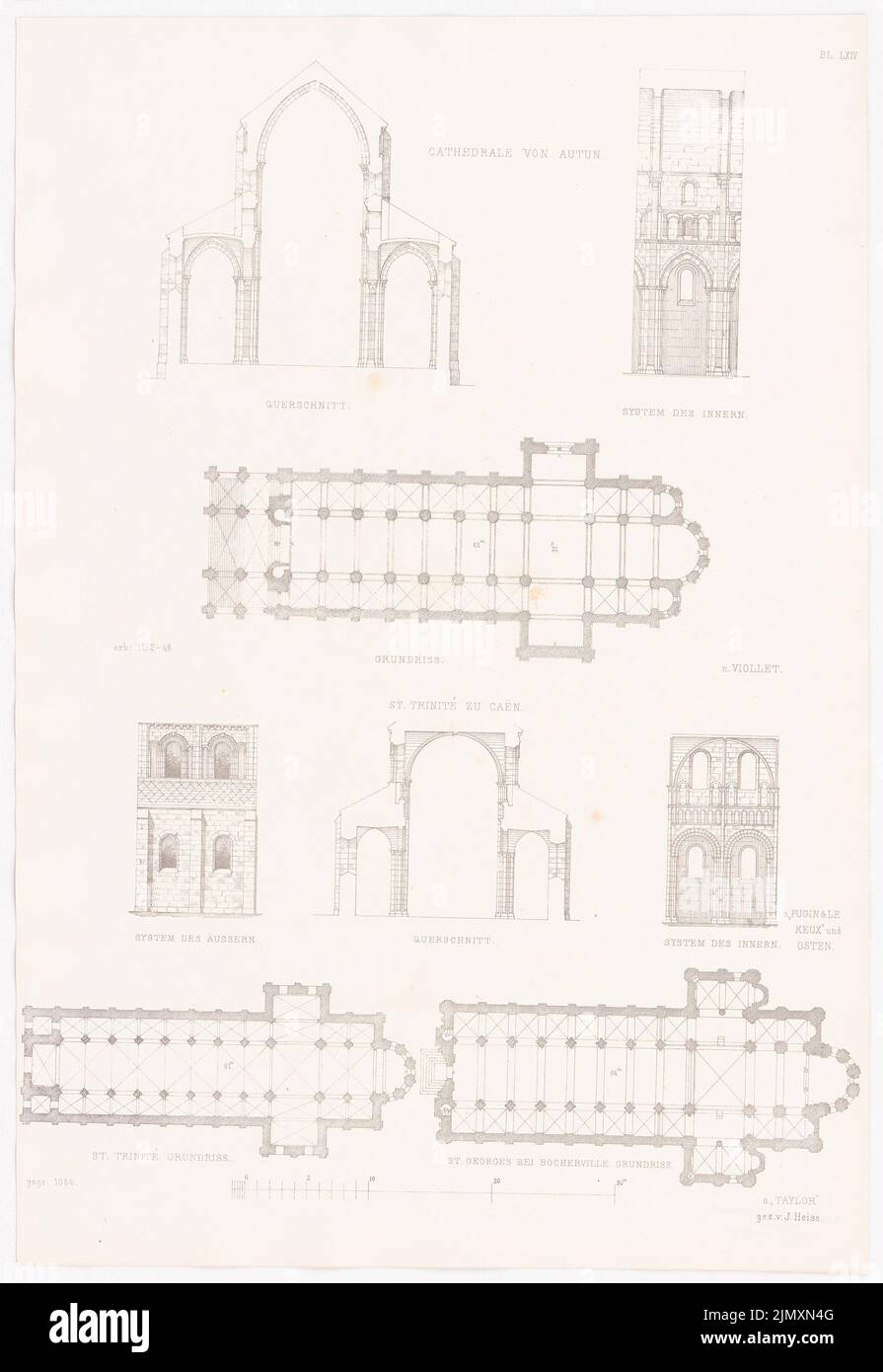 N.N., Cathedral of Autun. St. Trinite to Caen. St. Georges near ...