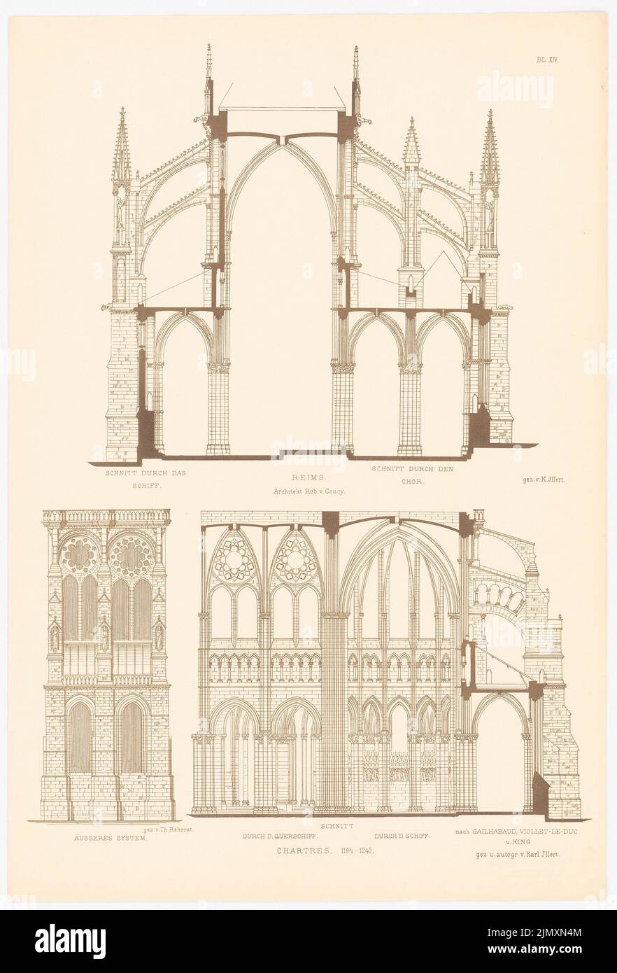 N.N., Kathedral von Reims. Cathedral of Chartres. (From: Gothic ...