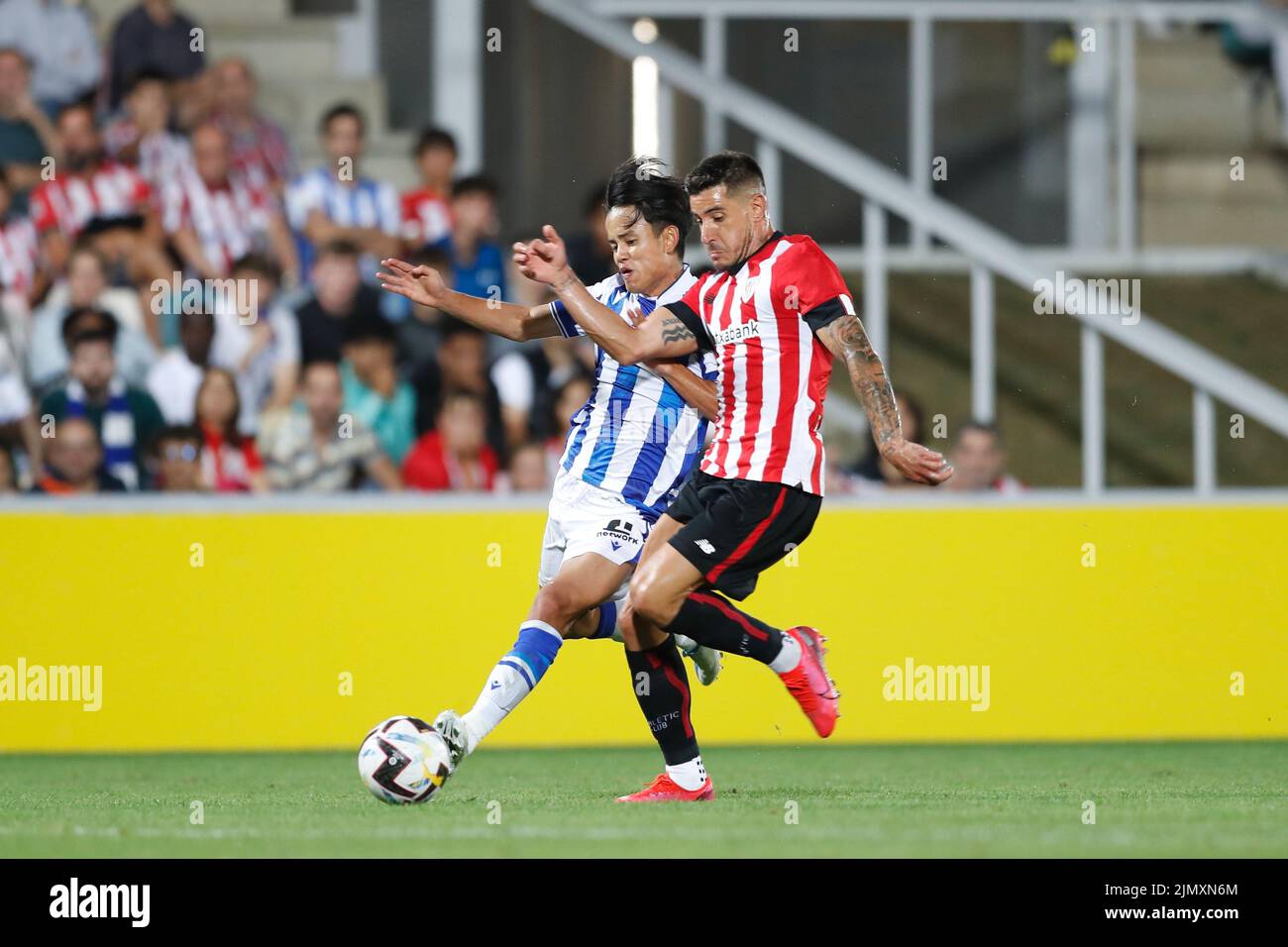 Barakaldo, Spain. 5th Aug, 2022. (L-R) Takefusa Kubo (Sociedad), Yuri ...