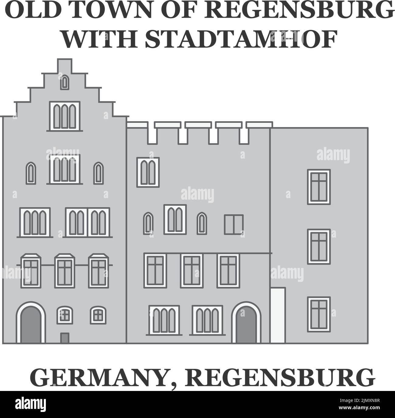 Regensburg bridge Stock Vector Images - Alamy