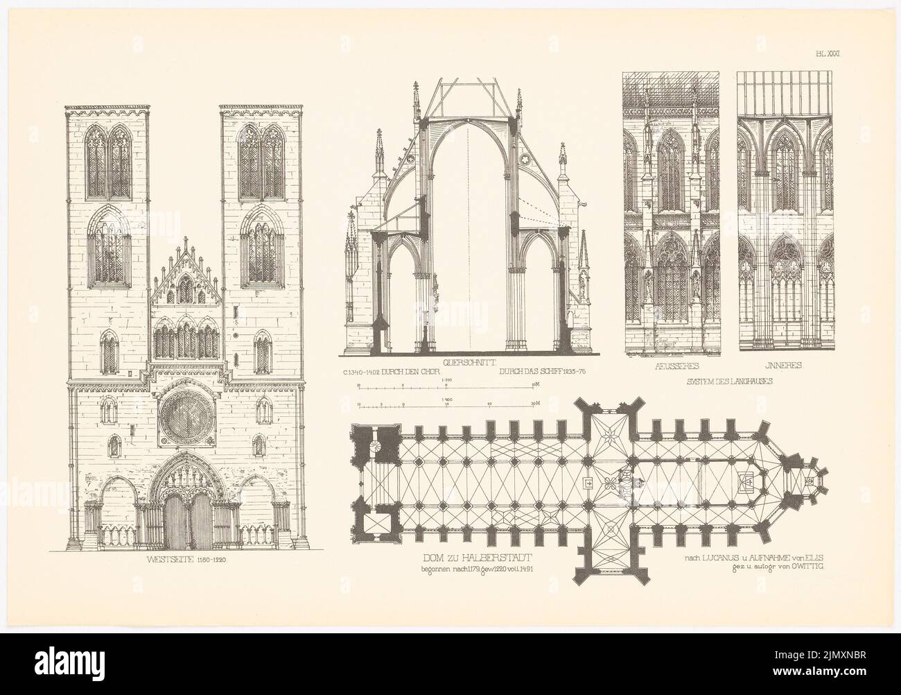 Halberstadt cathedral cross section hi-res stock photography and images ...
