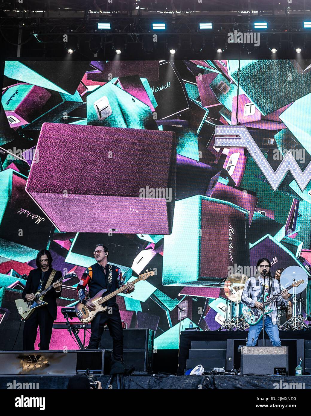 Weezer performs at the Lands End Stage during the Outside Lands 2022 ...