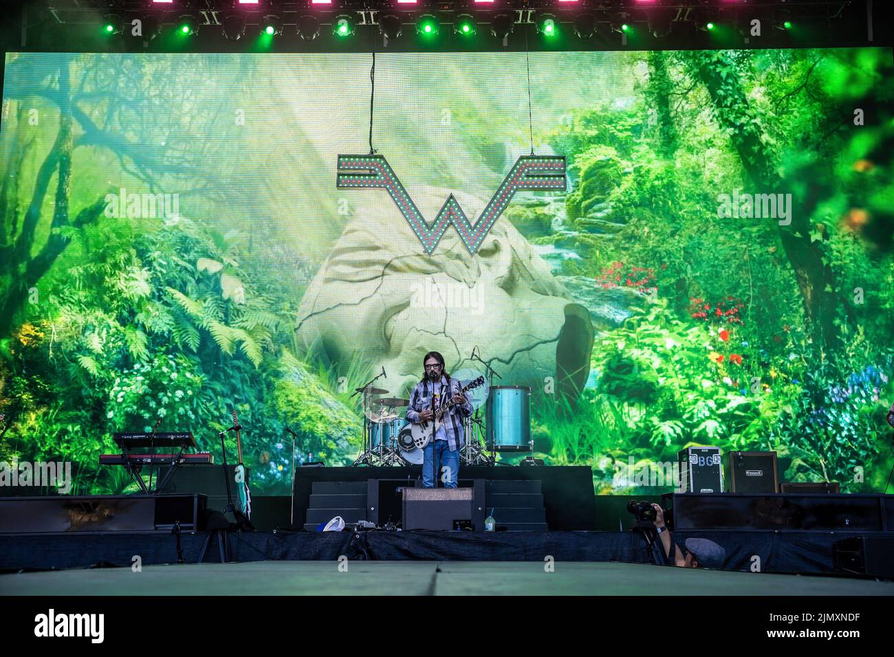 Weezer performs at the Lands End Stage during the Outside Lands 2022 ...