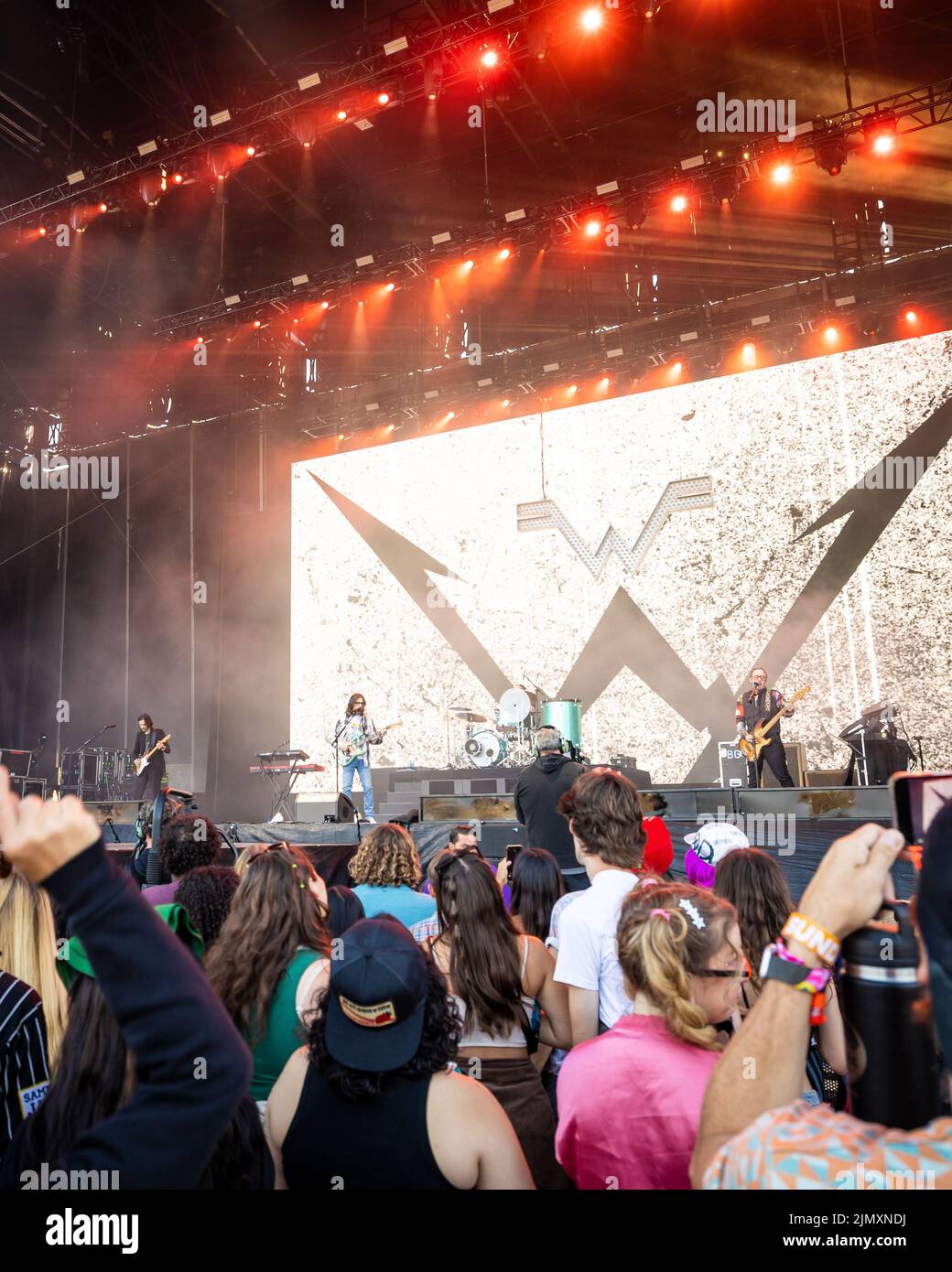 Weezer performs at the Lands End Stage during the Outside Lands 2022 ...