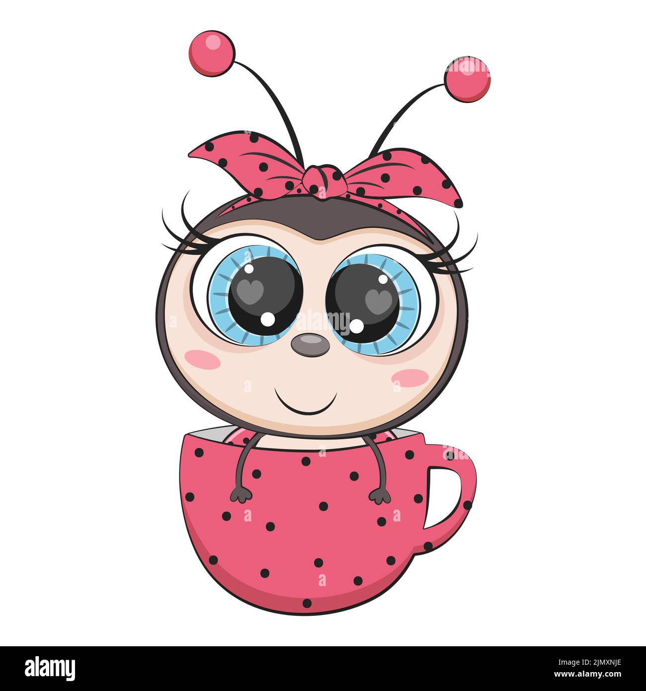 Cute cartoon ladybug, ladybird. Incect Stock Vector Image & Art - Alamy