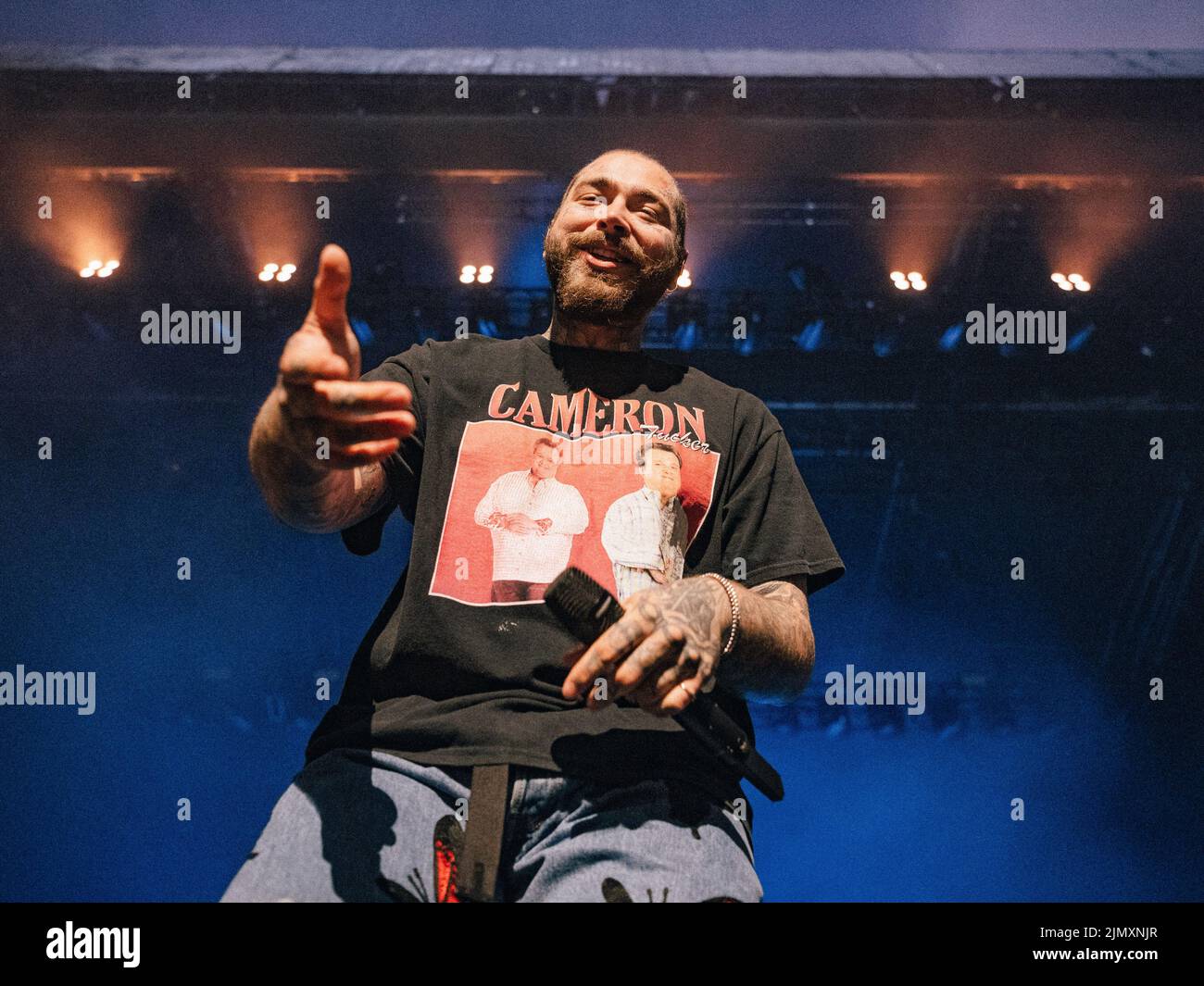 Post Malone performs at the Lands End Stage during the Outside Lands ...
