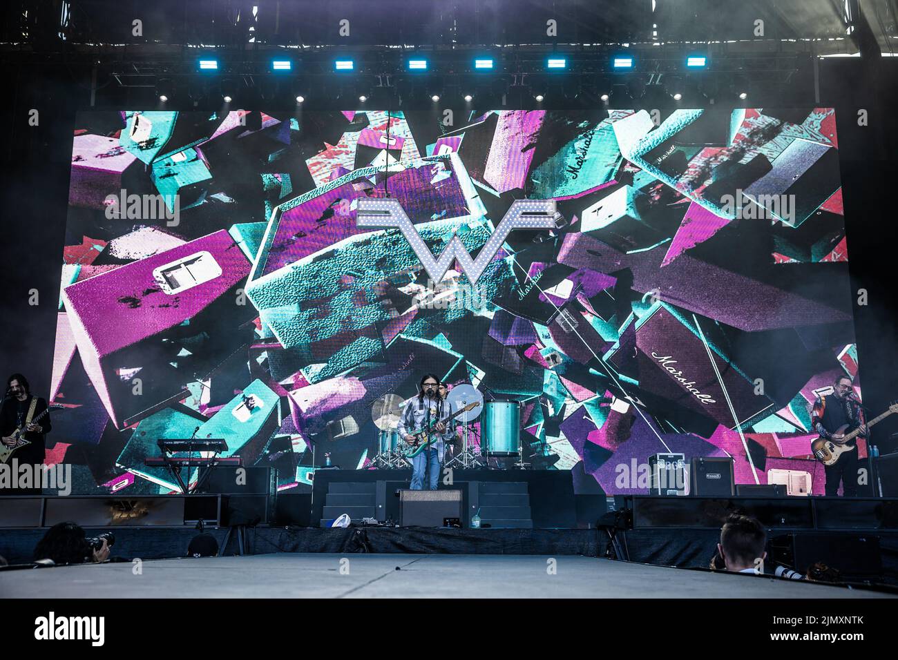 Weezer performs at the Lands End Stage during the Outside Lands 2022 ...