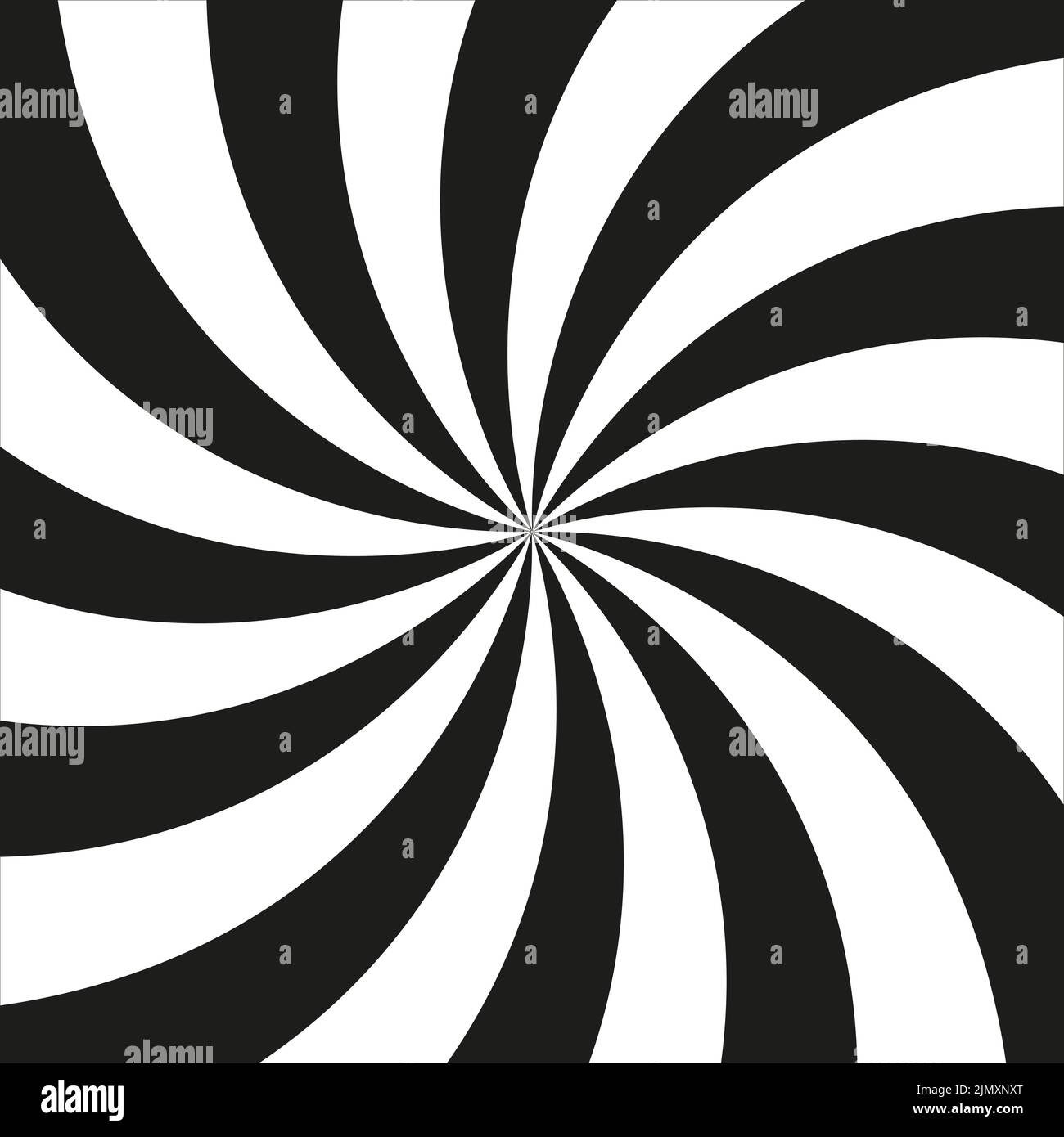 Black and white spiral background of bold curved lines for printing and ...