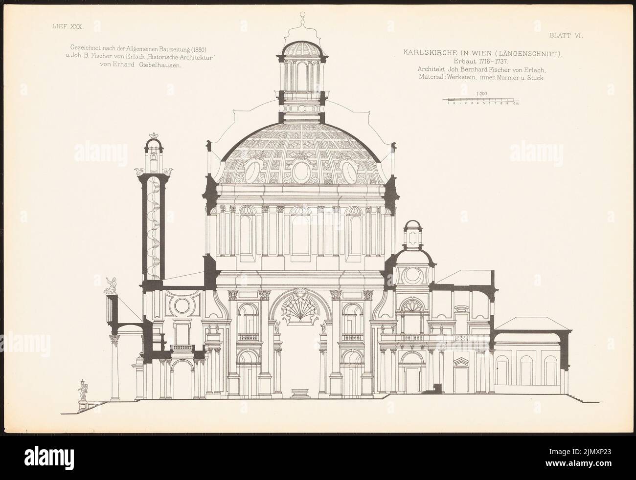 N.N., Karlskirche in Vienna. (From: Bauchkunst d. Baroque in Germany ...