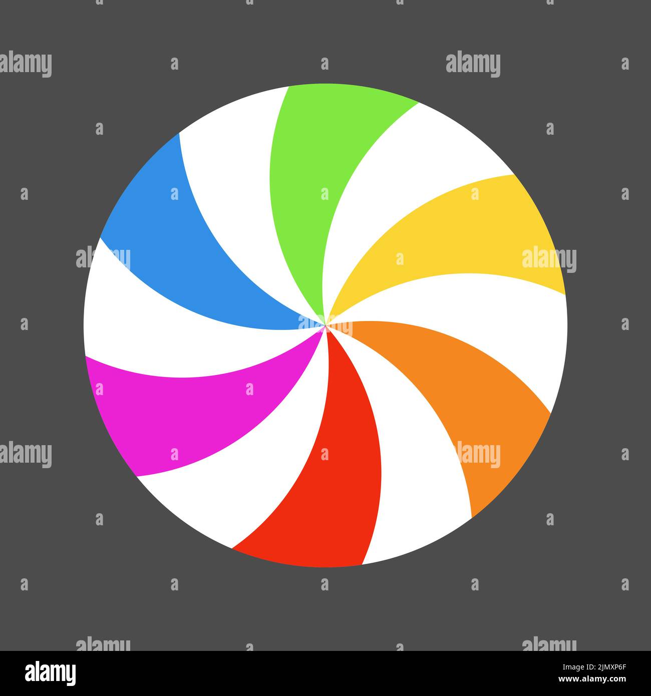 Candy lollipop on gray background in flat style for print and design ...
