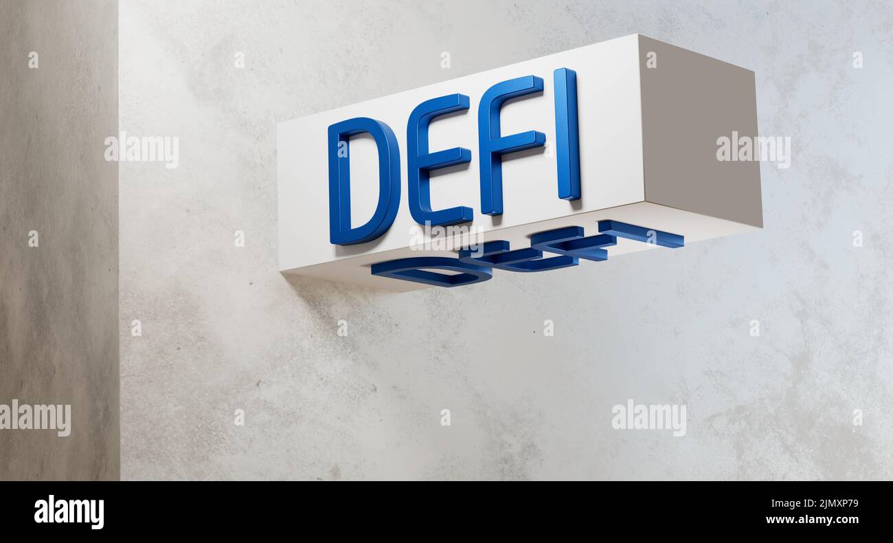 DeFi decentralized fintech web3 technology Stock Photo - Alamy