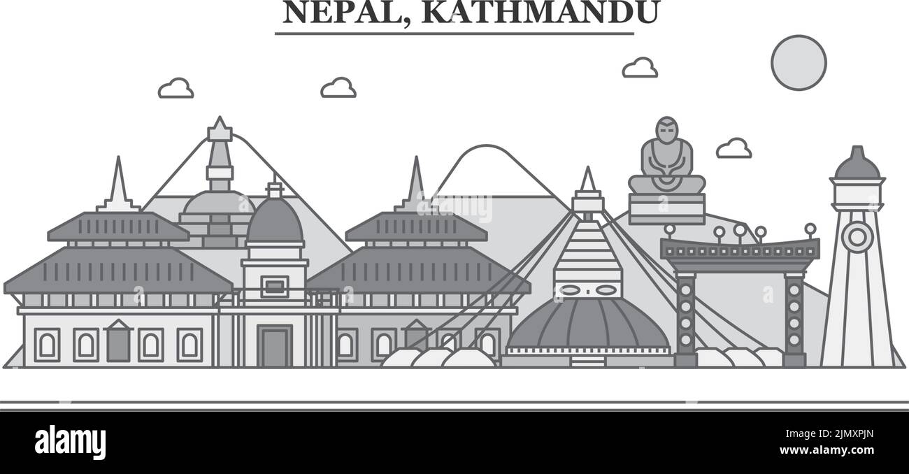 Kathmandu temple architecture Stock Vector Images - Alamy