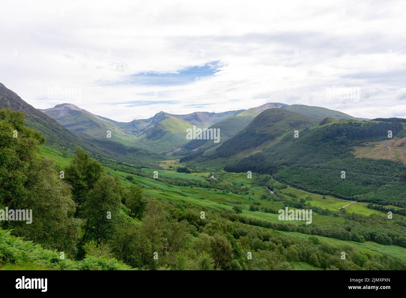 Mountain valley in the Ben Nevis national park in Scotland,UK,summer ...