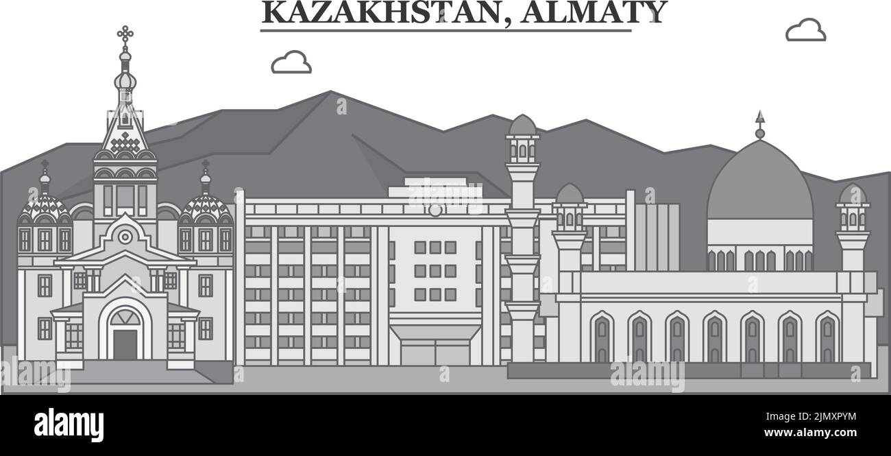 Almaty view Black and White Stock Photos & Images - Alamy
