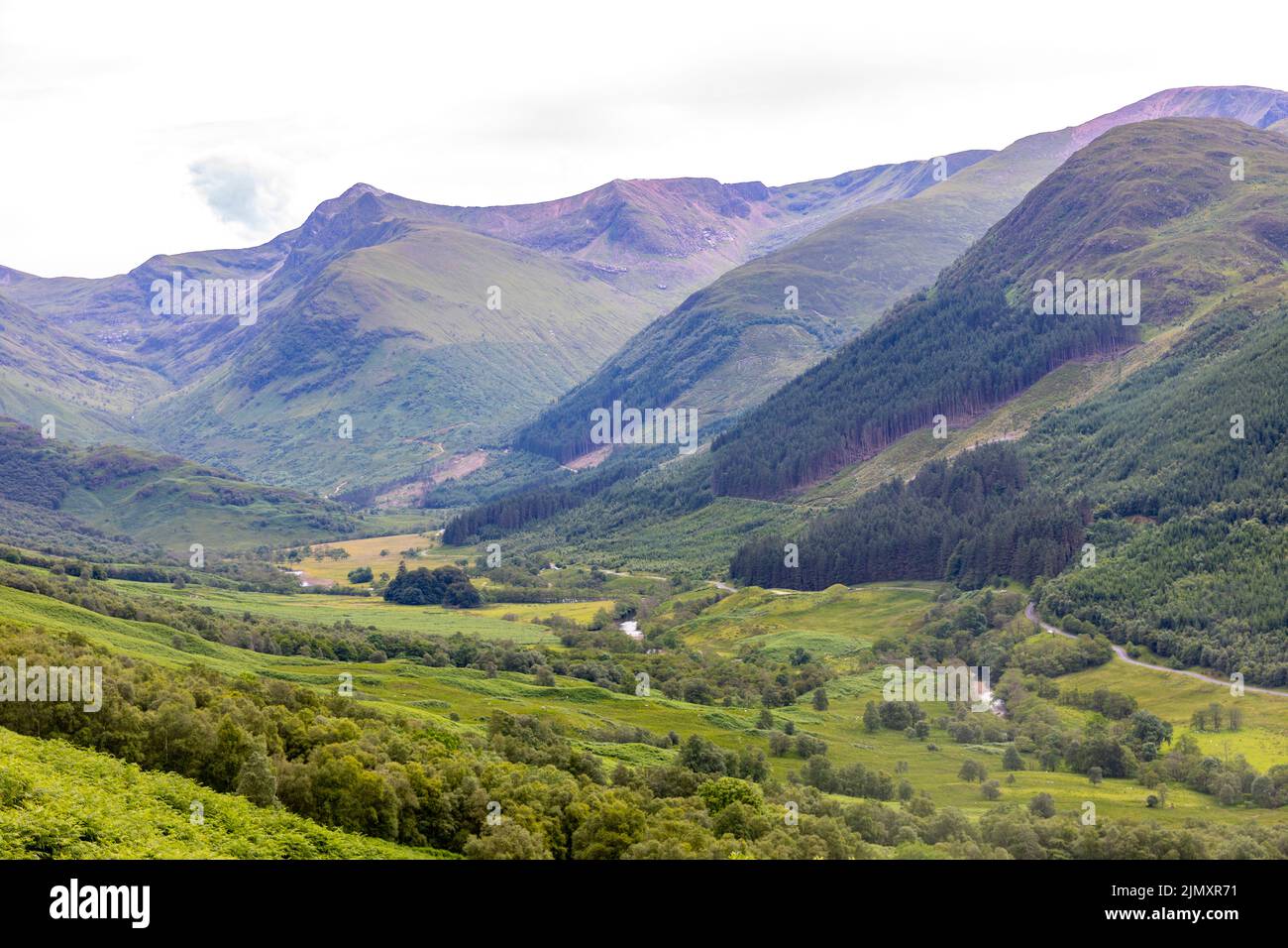 Mountain valley in the Ben Nevis national park in Scotland,UK,summer ...