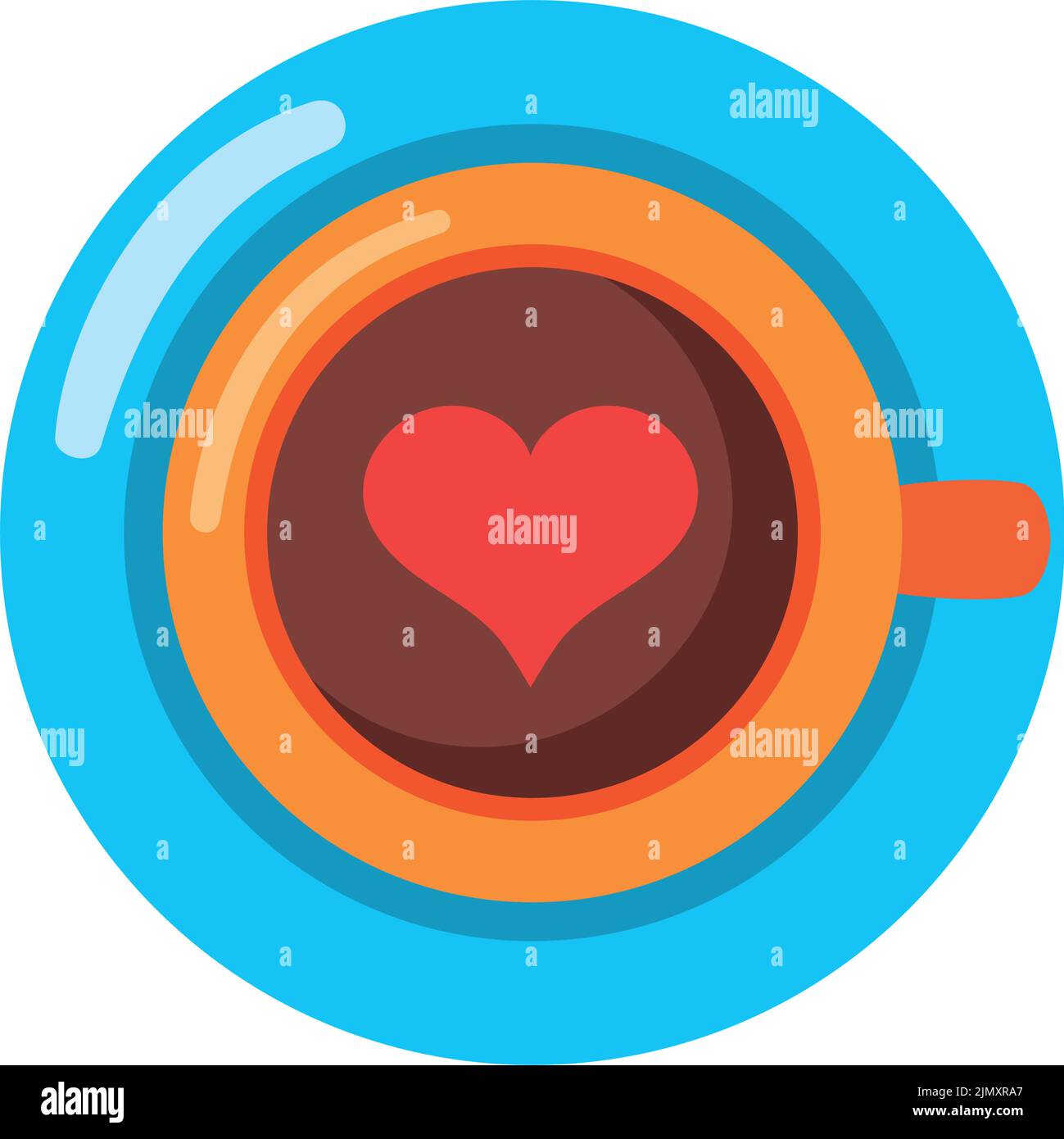 coffee cup with heart icon Stock Vector Image & Art - Alamy