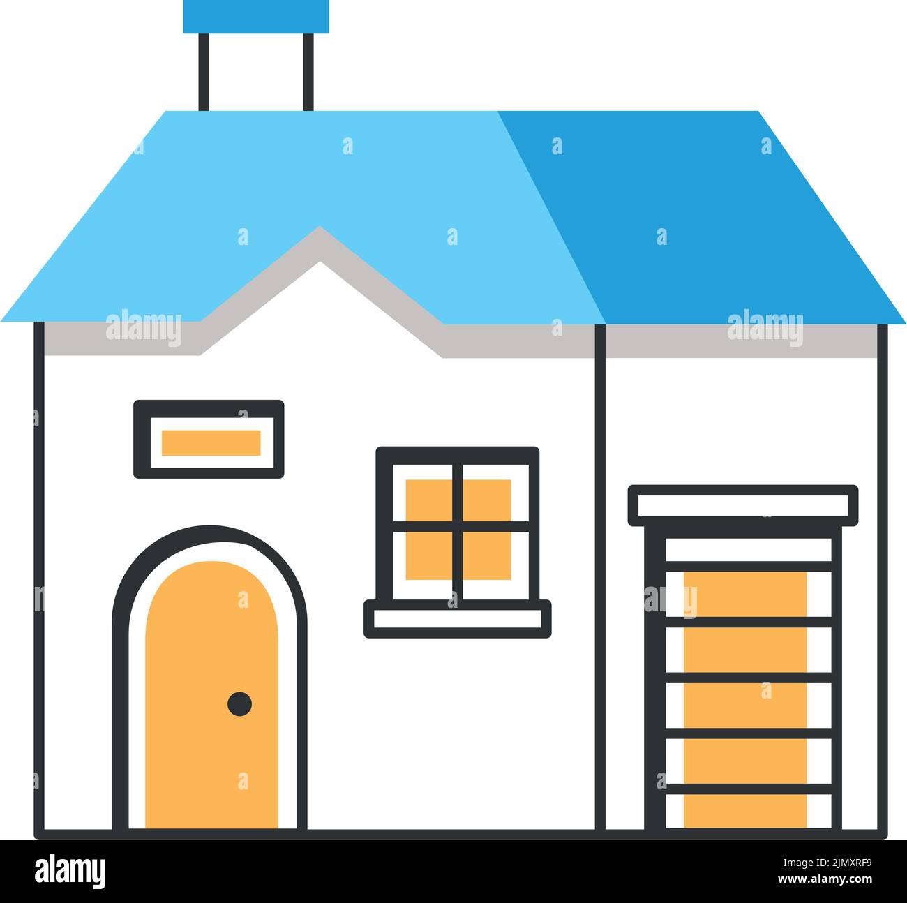 house with blue roof icon Stock Vector Image & Art - Alamy