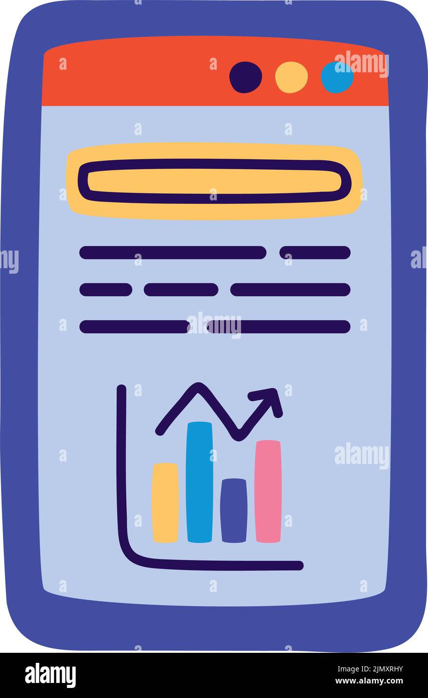statistics infographic in smartphone icon Stock Vector Image & Art - Alamy